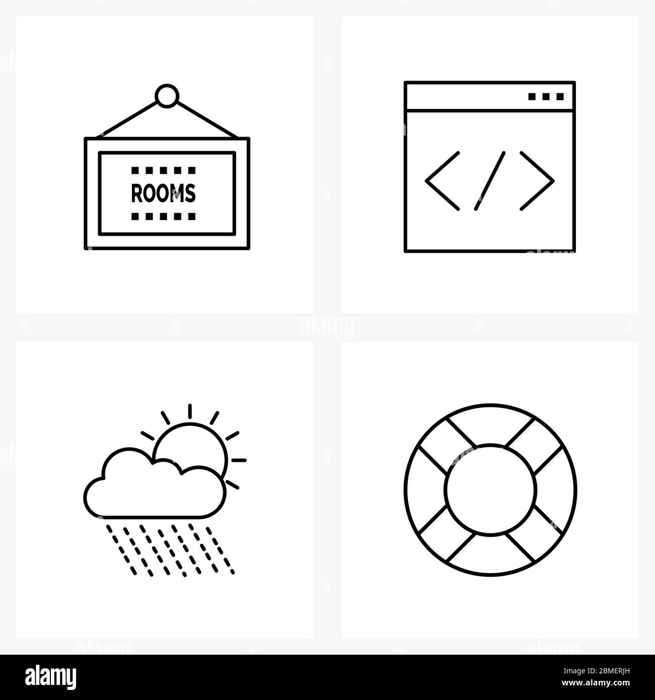 Moderne Vektor-Linie Illustration von 4 Simple Line Icons von Board ...
