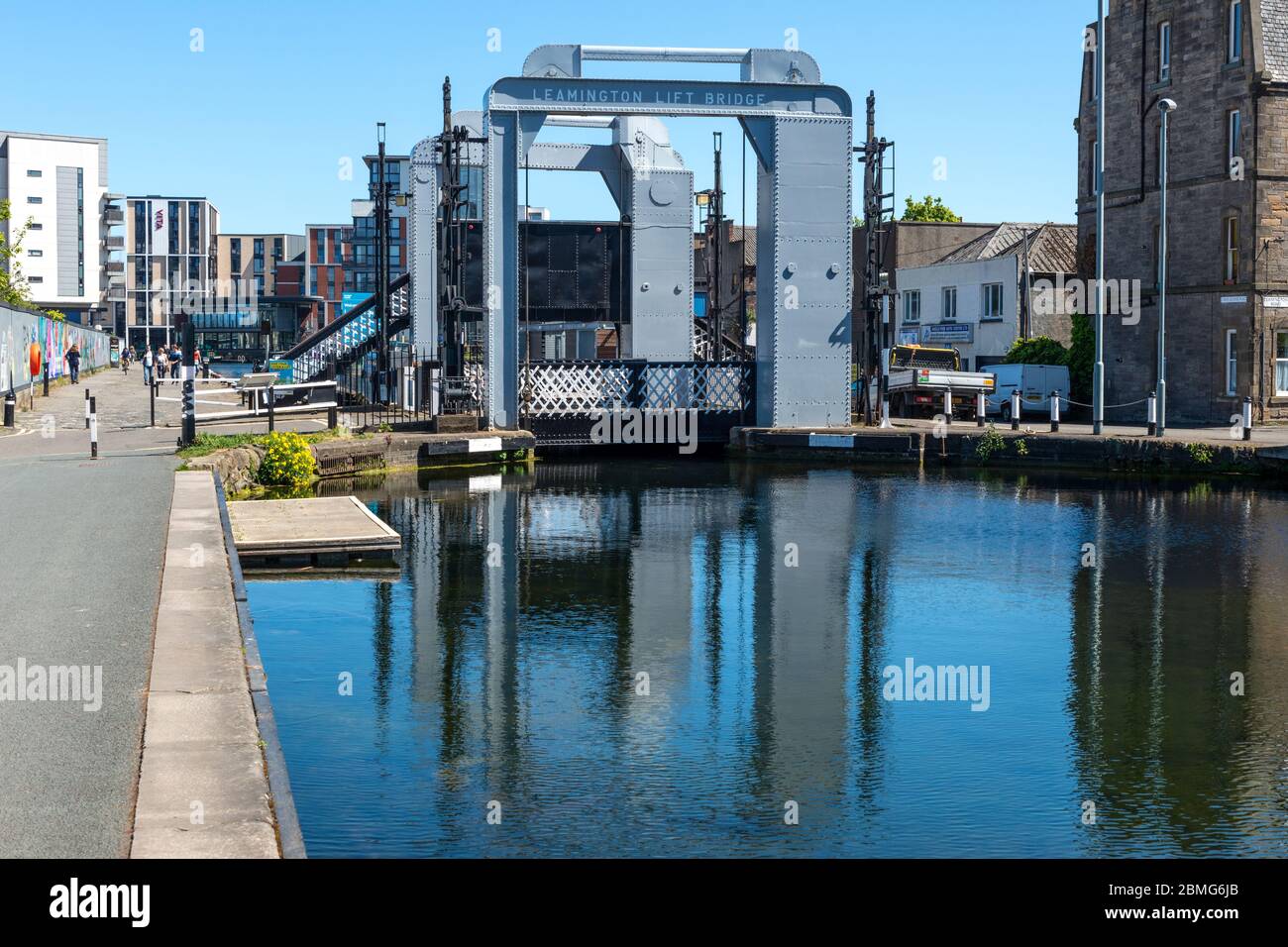 Leamington Lift Bridge auf dem Union Canal bei Fountainbridge in ...