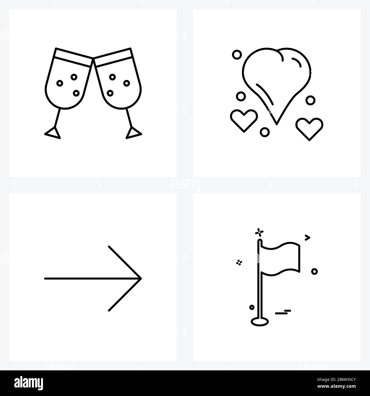 Moderne Vektor-Linie Illustration von 4 einfachen Linie Icons von ... Moderne Vektor-Linie Illustration von 4 einfachen Linie Icons von ...