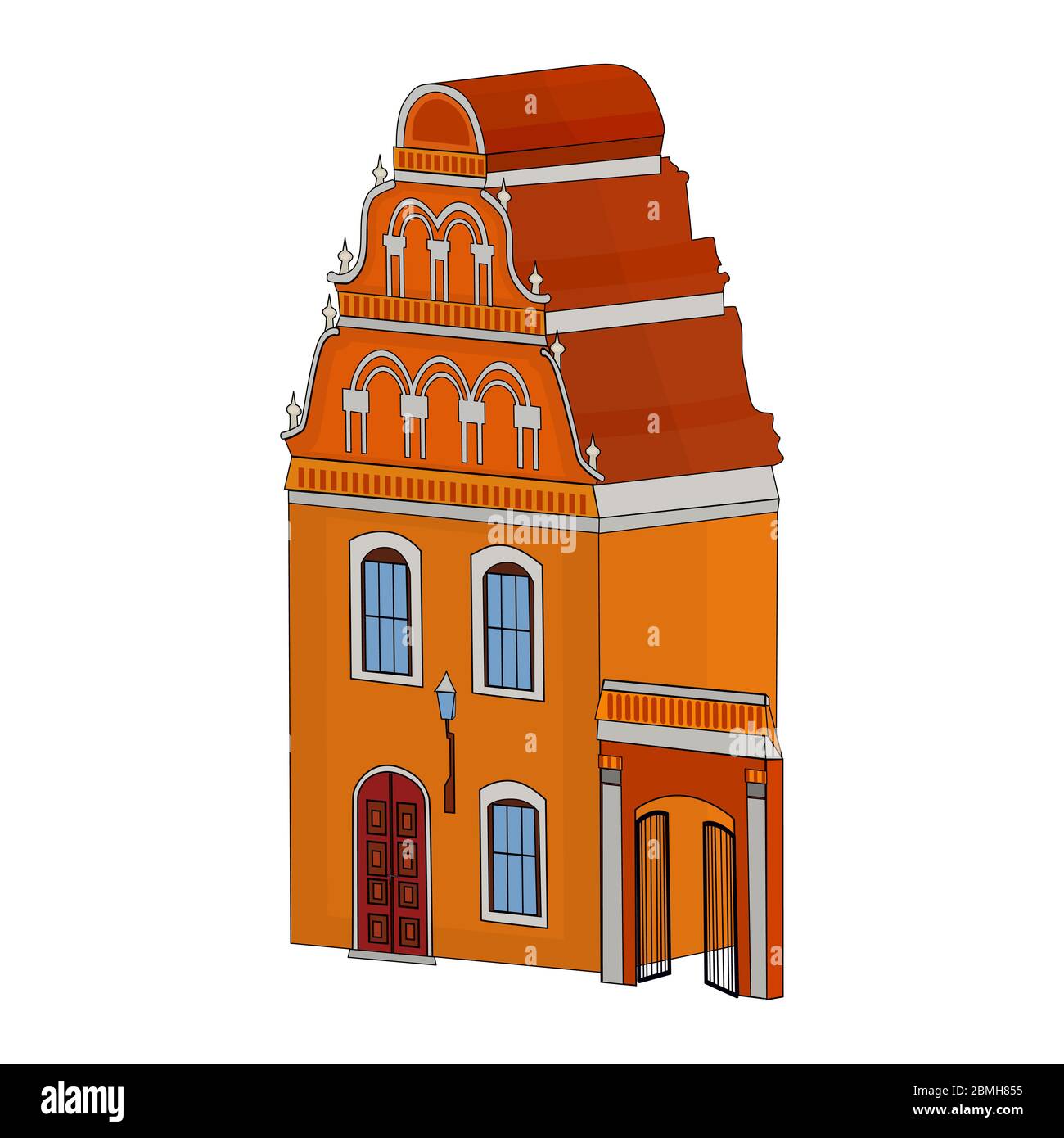 Backstein viktorianischen herrenhaus Stock-Vektorgrafiken kaufen - Alamy