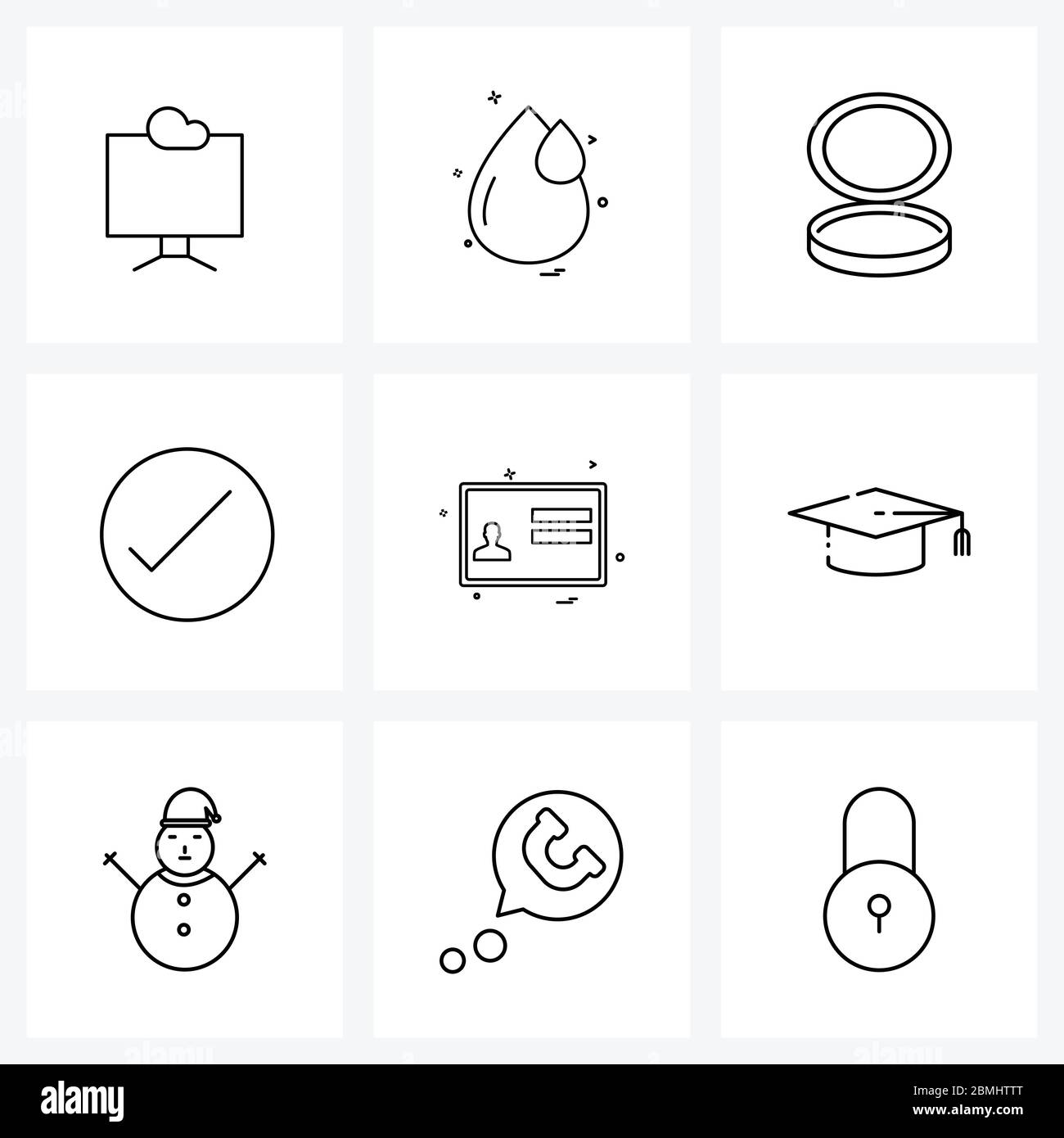 9 Universal Icons Pixel Perfect Symbole von Bild, Profil, Kosmetik ...