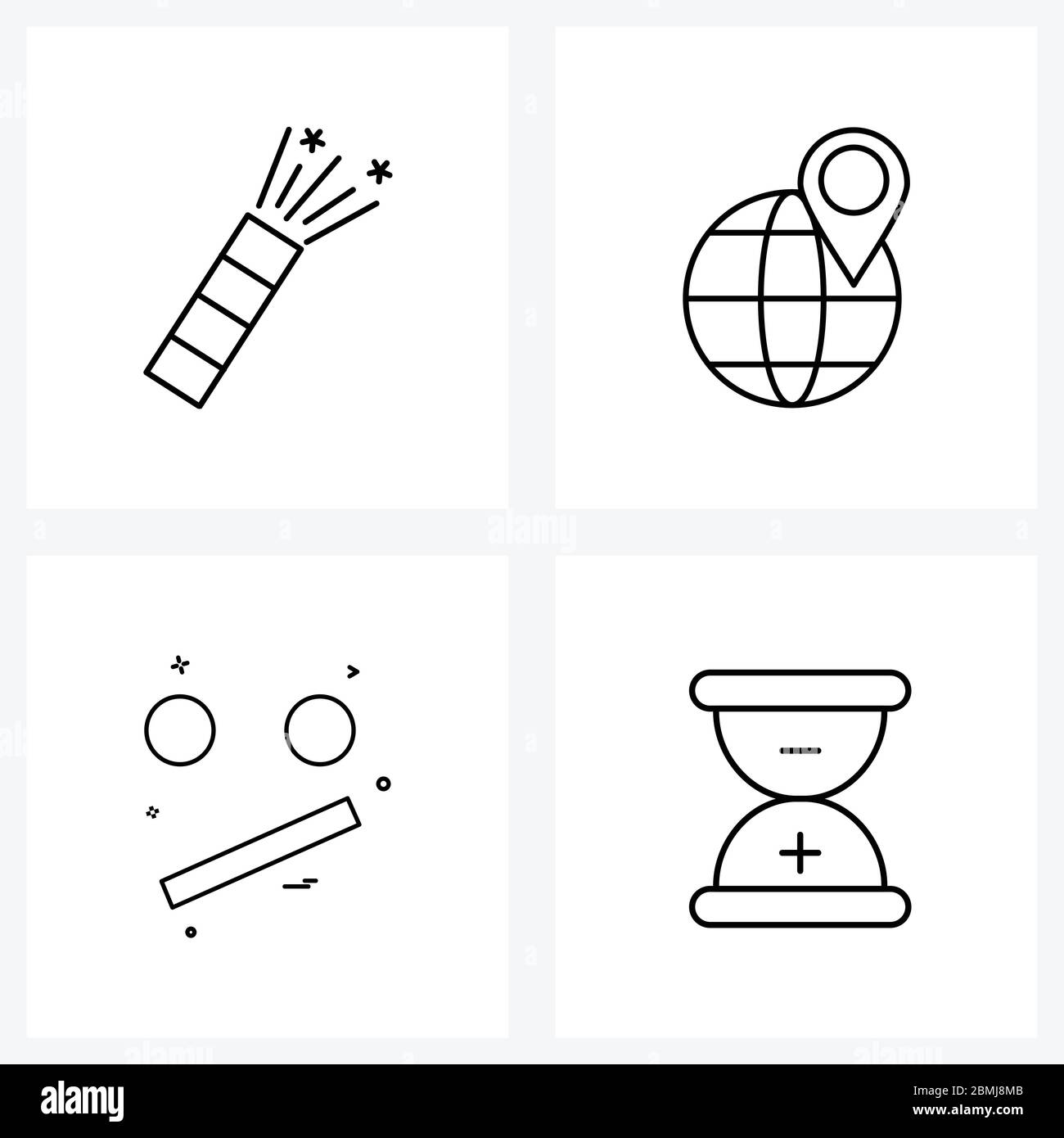 4 Universal Icons Pixel Perfect Symbole für Pop, Emotionen, Welt, Ort ...