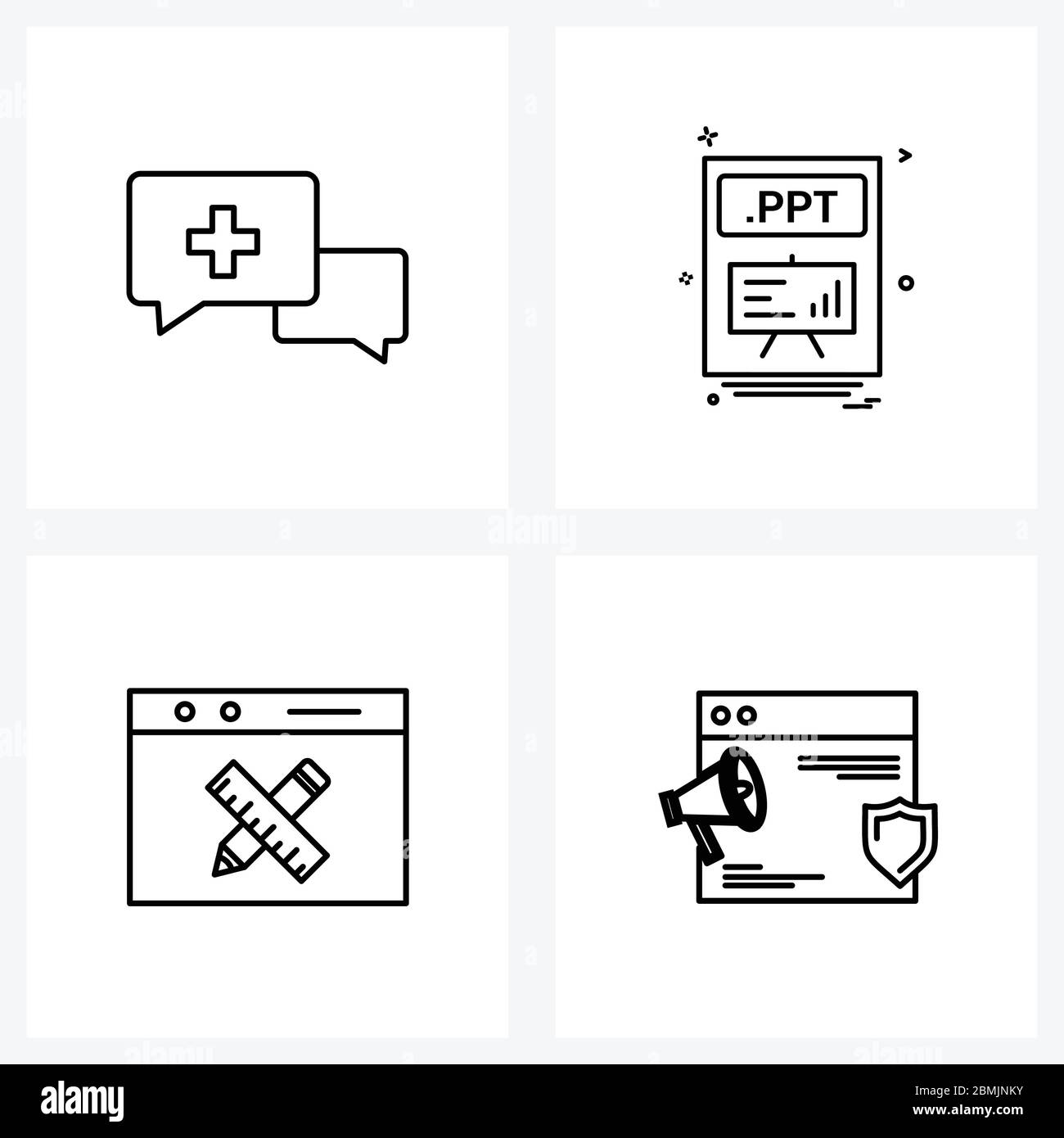 4 Universal Icons Pixel Perfect Symbole der Medizin, ppt, plus ...