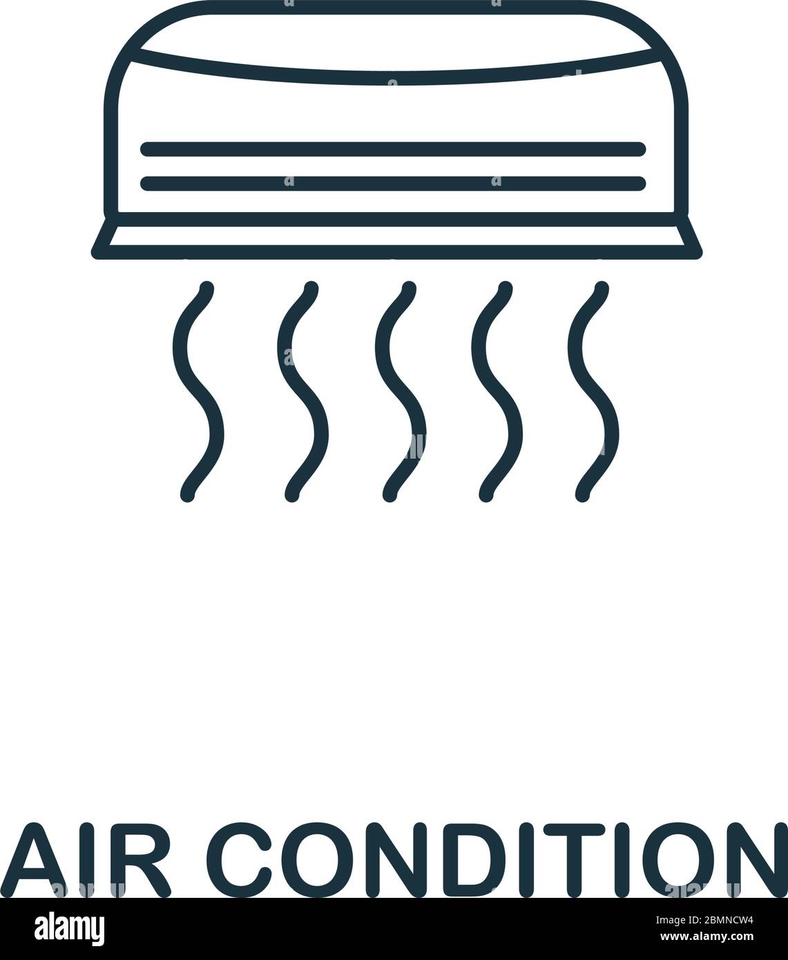 Symbol für Klimaanlage aus der Haushaltskollektion. Einfache Linie Air ...