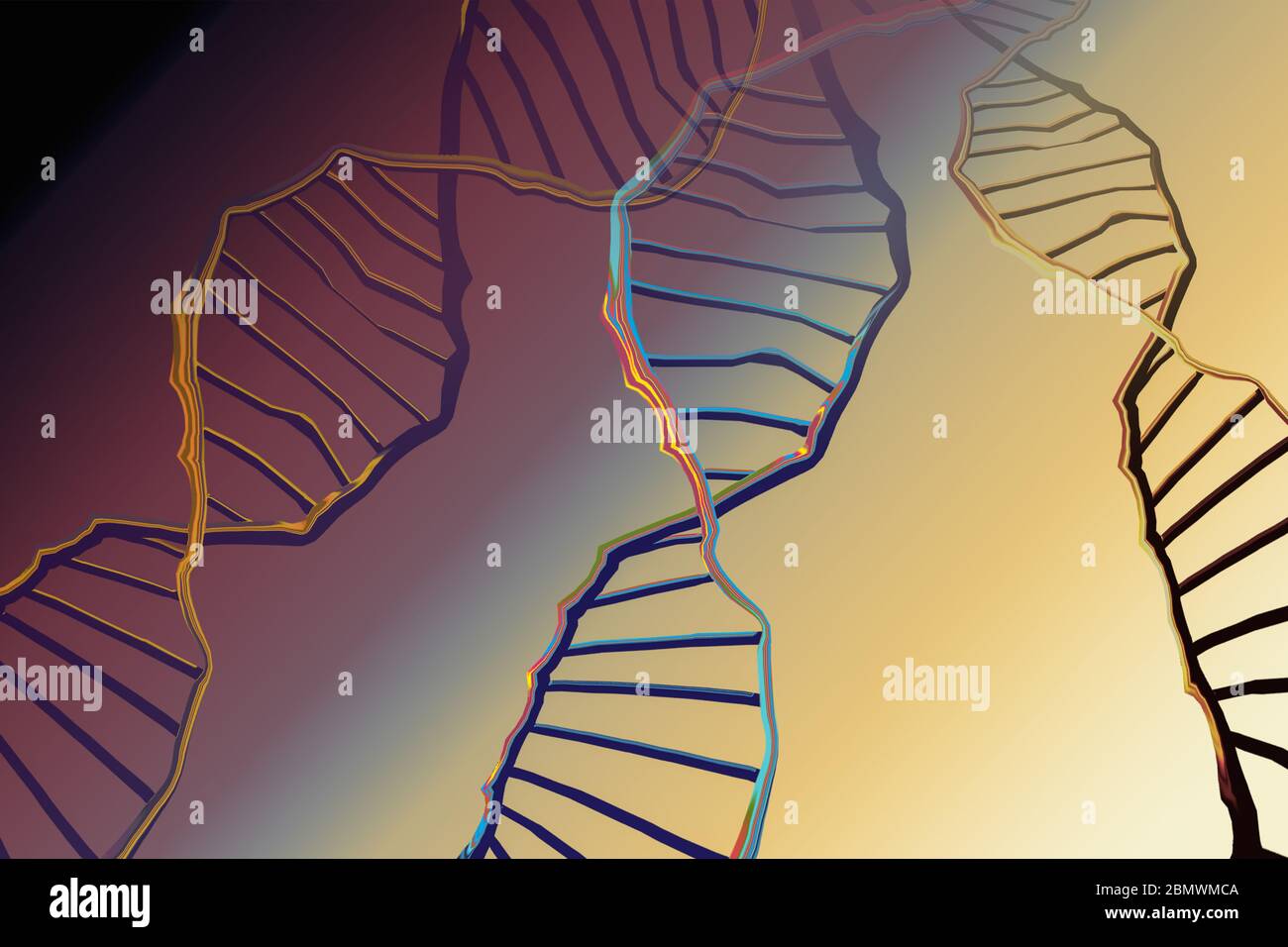 Genom-Sequenzierung Konzept der Genom-Editierung. Biotechnologie des ...