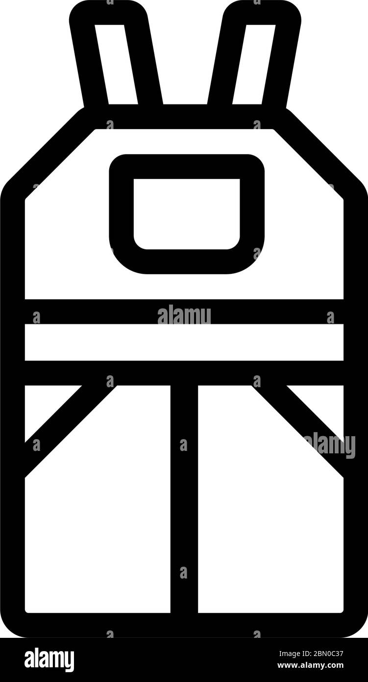 Industrielle Overalls Symbol Vektor Umriss Illustration Stock ...