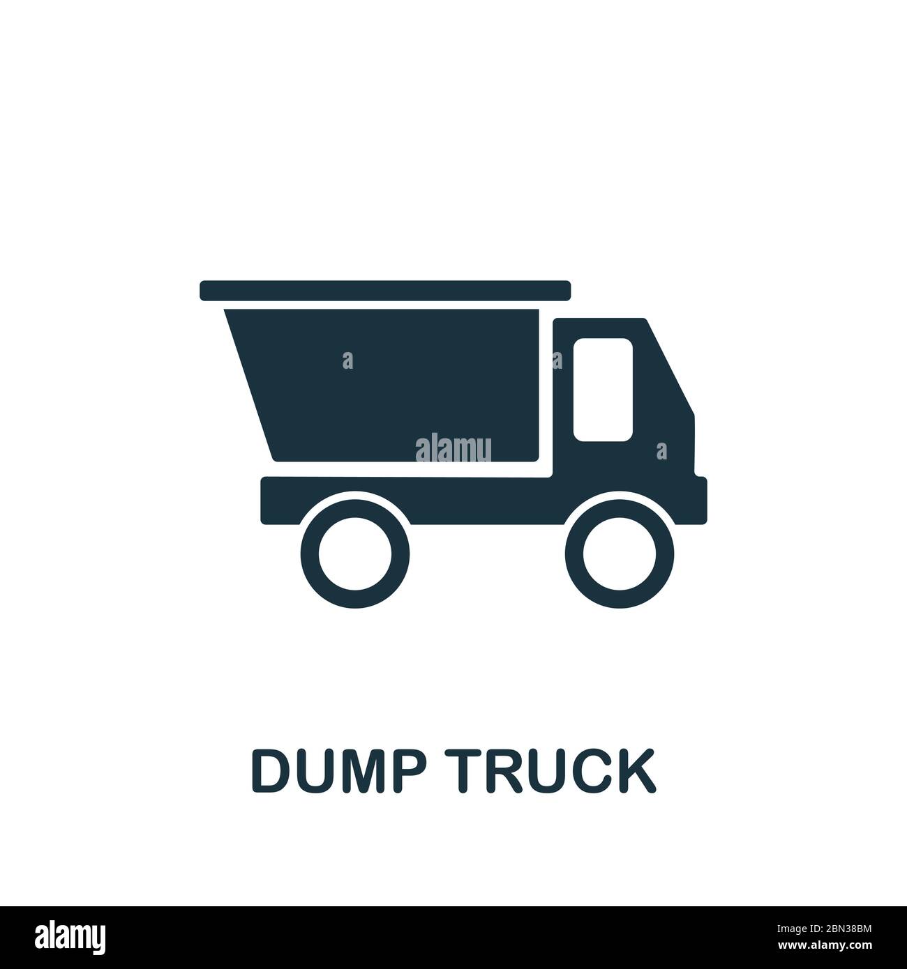 Dump Truck Icon aus der industriellen Sammlung. Einfache Linie Dump ...