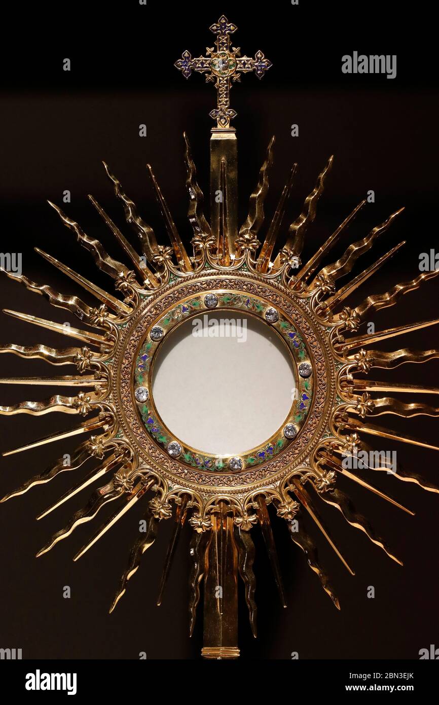 Das Allerheiligste Sakrament in einer Monstranz. Eucharistische ...