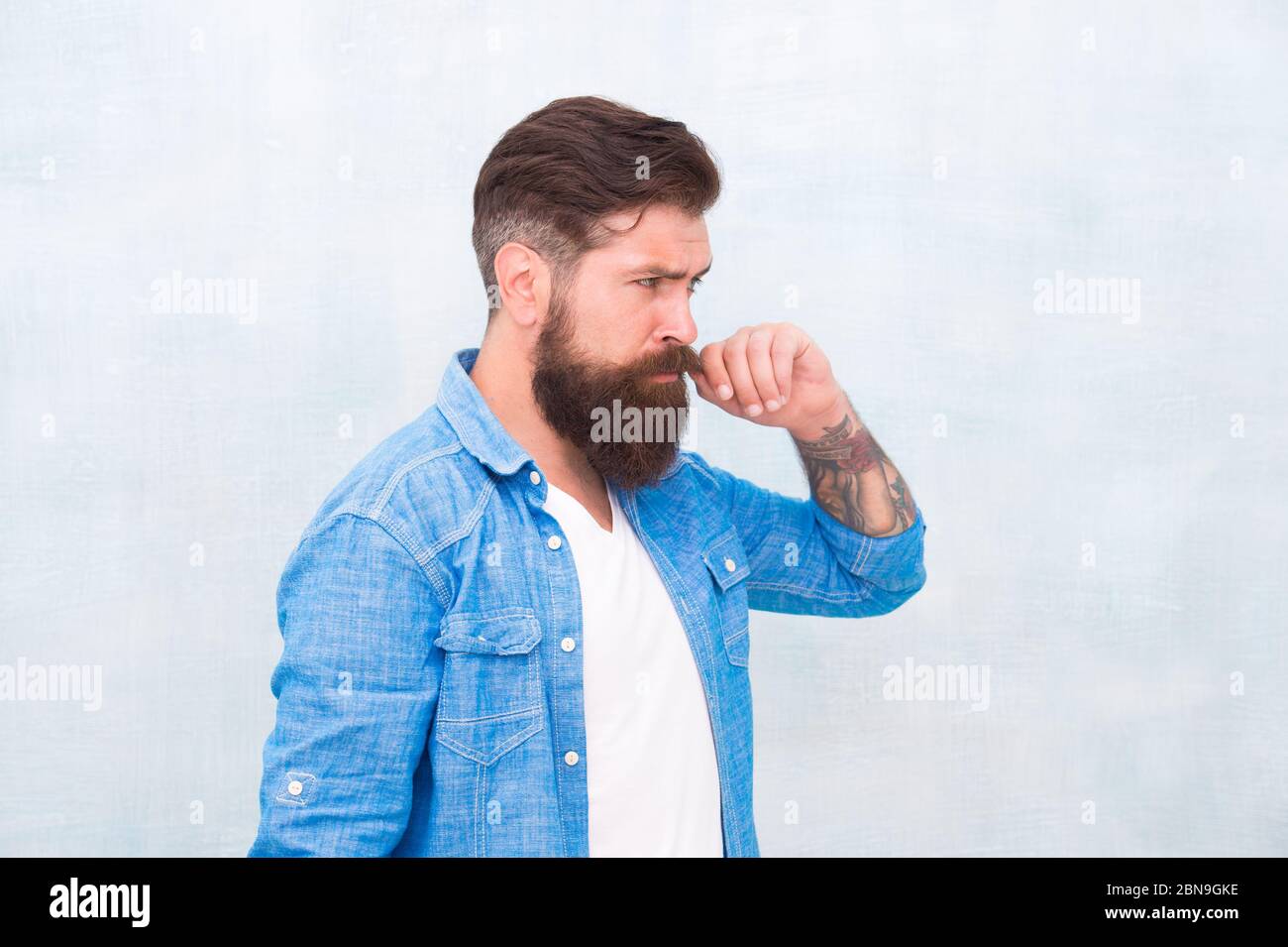 Persönlichkeit und Charakter. Charisma Konzept. Bärtiger, gut ...