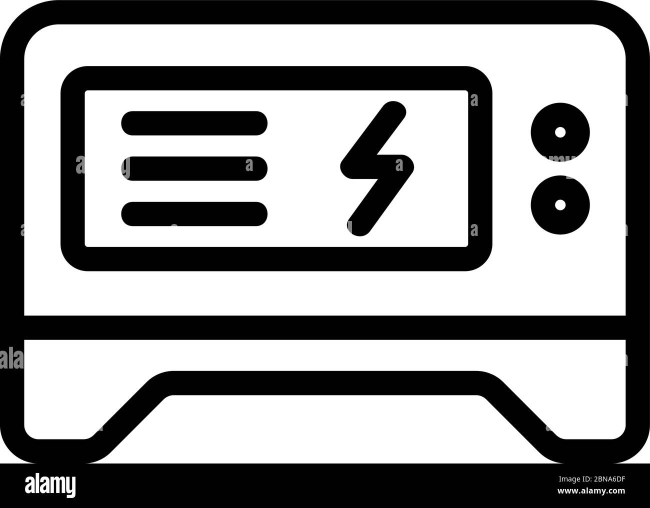 Stabiler elektrischer Generator Symbol Vektor Umriss Illustration Stock ...