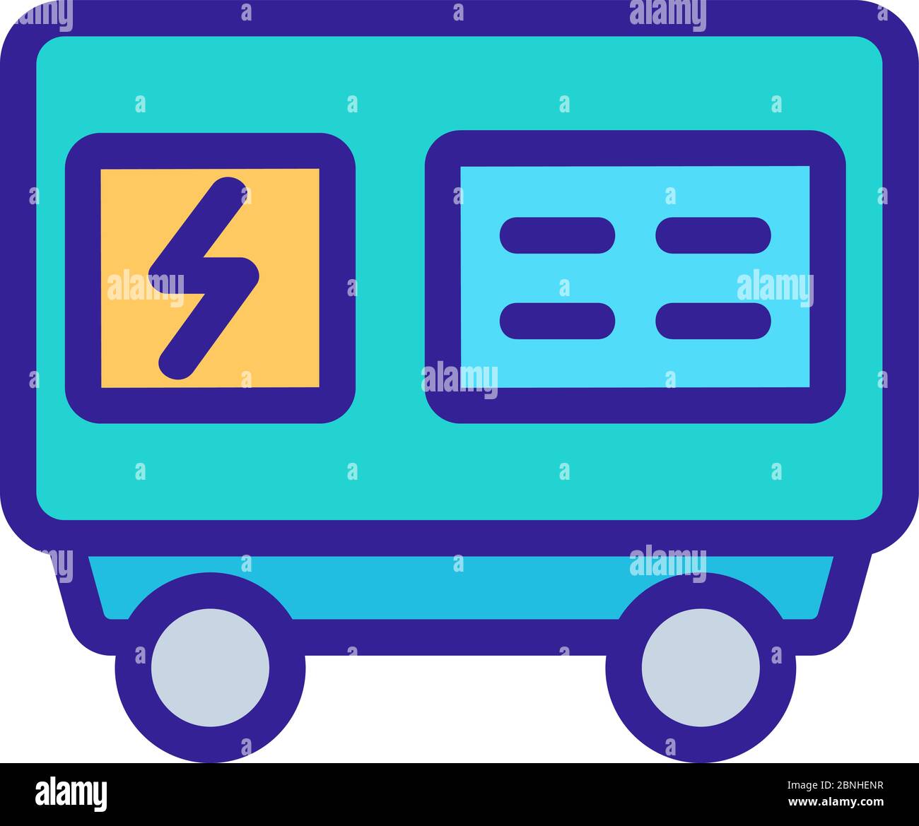 Elektrischer Generator Symbol Vektor Umriss Illustration Stock ...