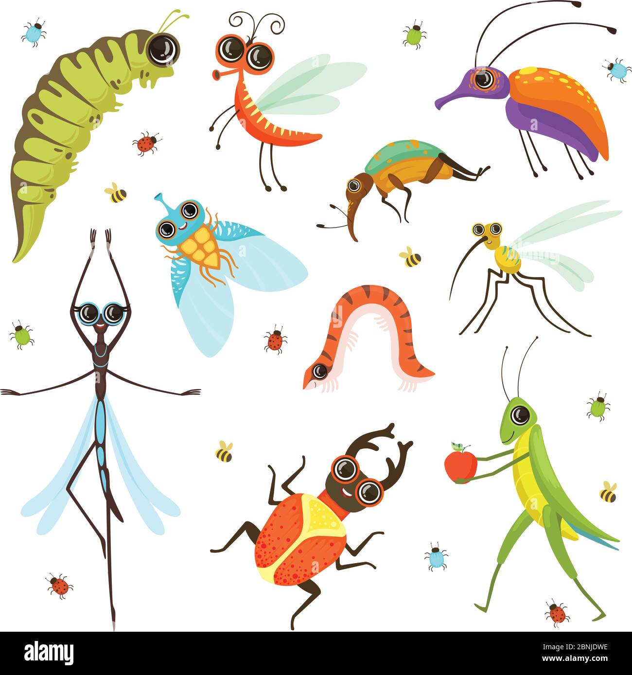 Cartoon illustration funny fly bug Stockfotos und -bilder Kaufen - Alamy