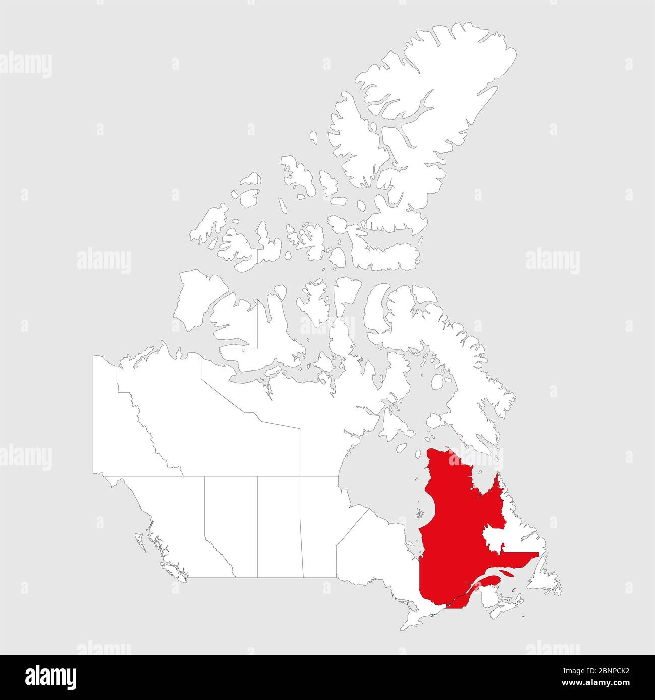 Political map of quebec -Fotos und -Bildmaterial in hoher Auflösung – Alamy