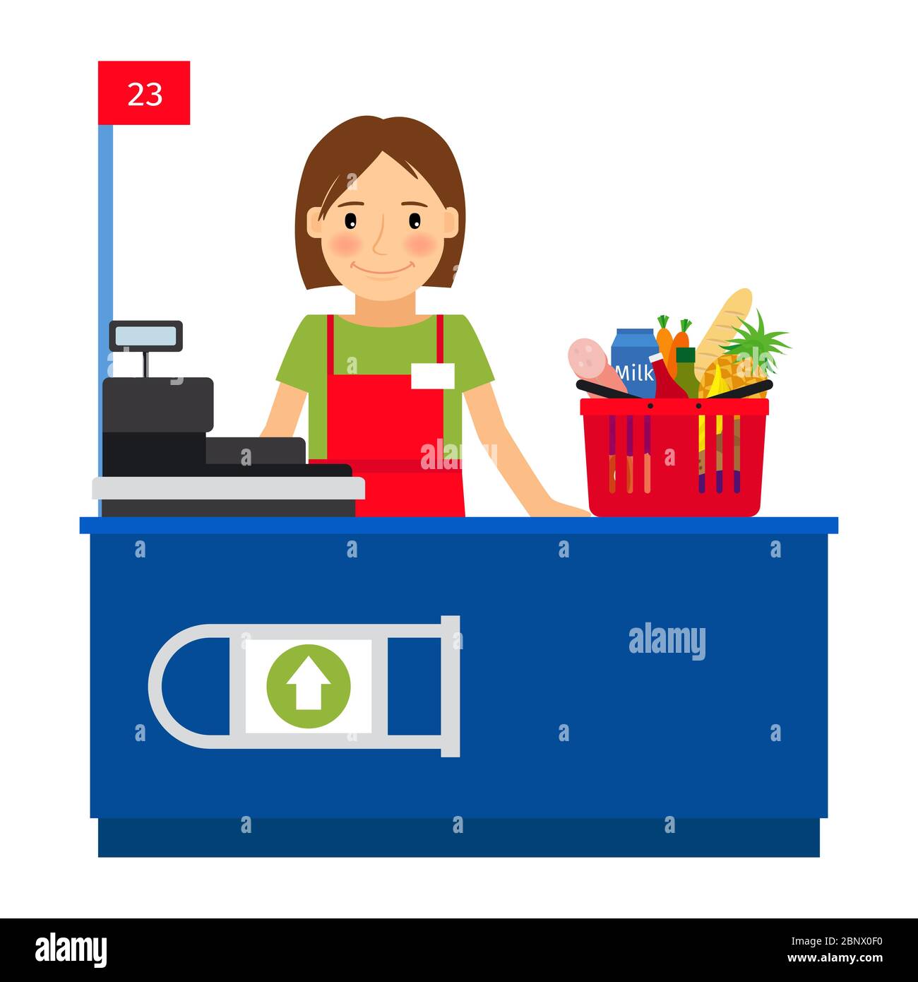 Cash register cartoon Stock-Vektorgrafiken kaufen - Alamy