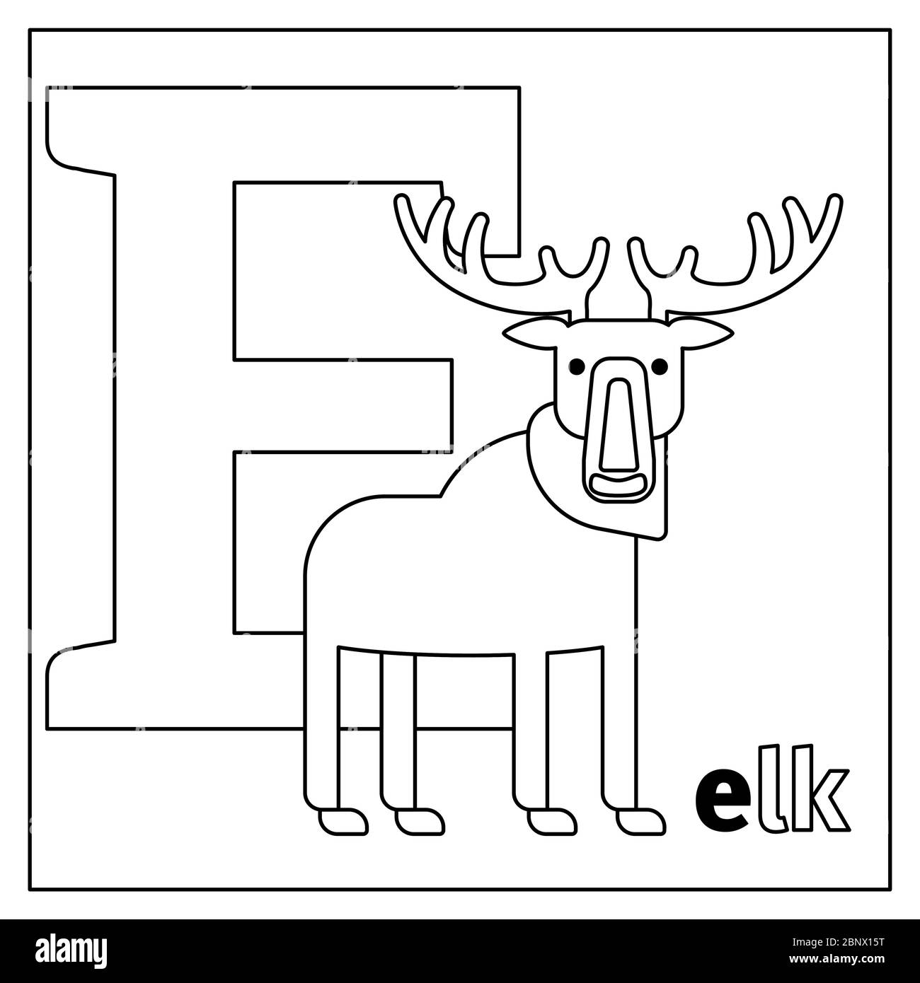Malvorlagen oder Karten für Kinder mit englischen Tieren Zoo Alphabet ...
