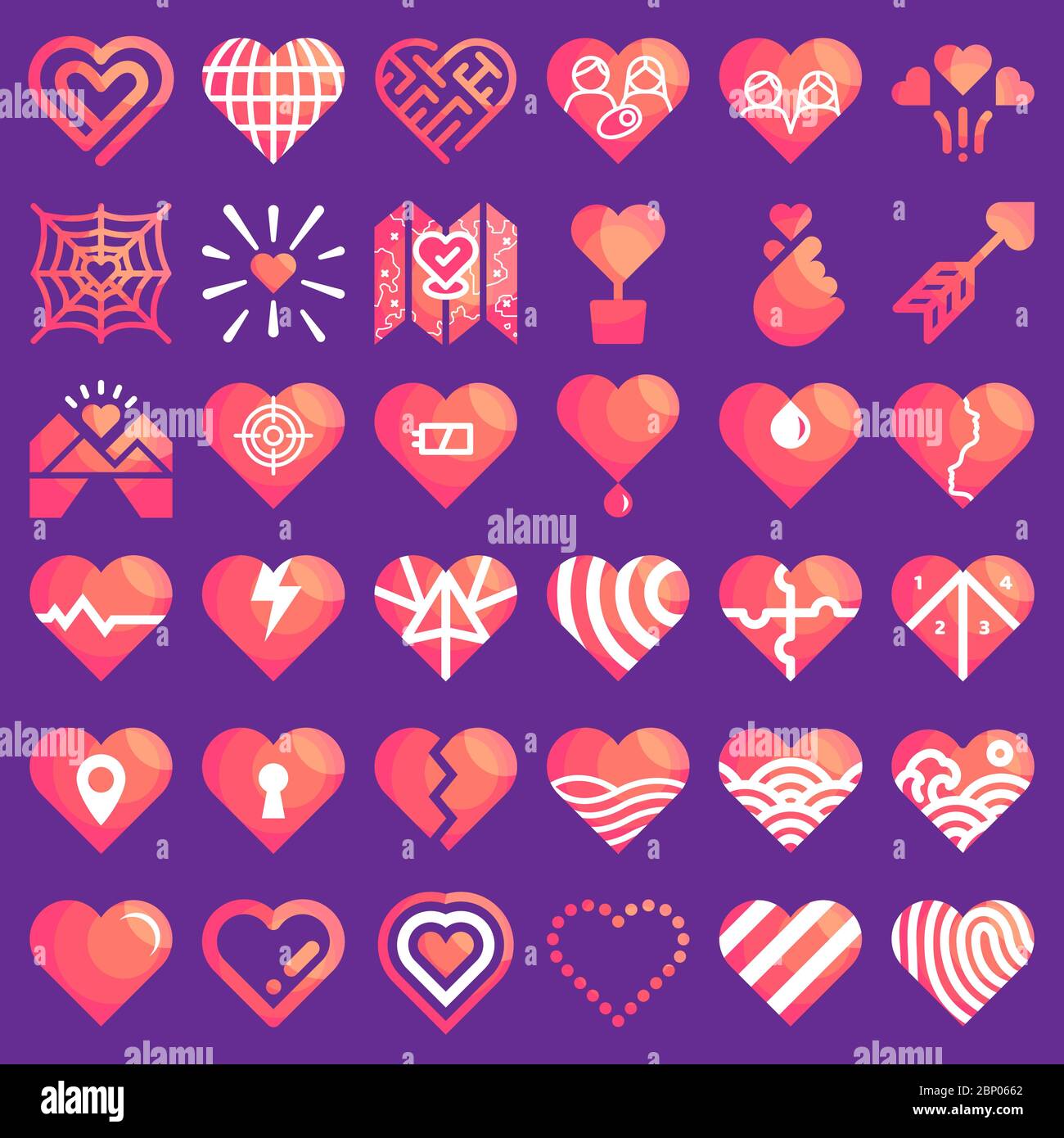 Liebe Symbol Vektor und Herz Symbol Illustration Stock-Vektorgrafik - Alamy