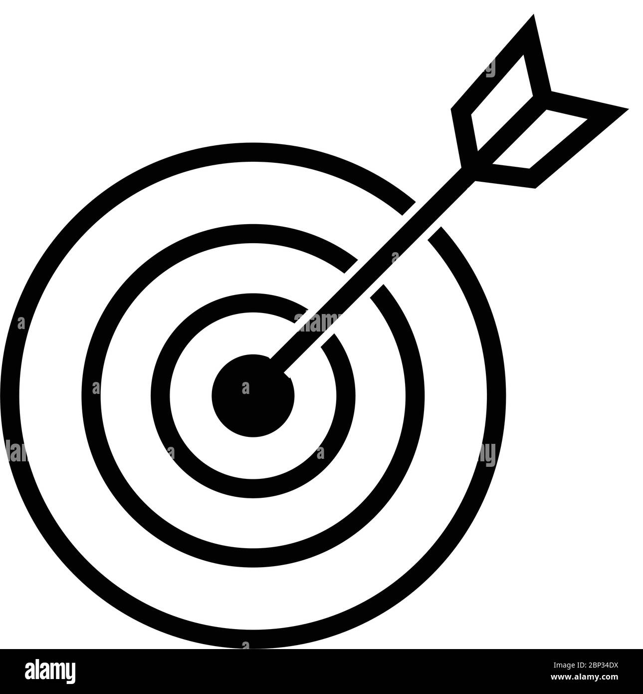 Ziel-Symbol Kontur Vektor Illustration Symbol Kontur Stock-Vektorgrafik ...