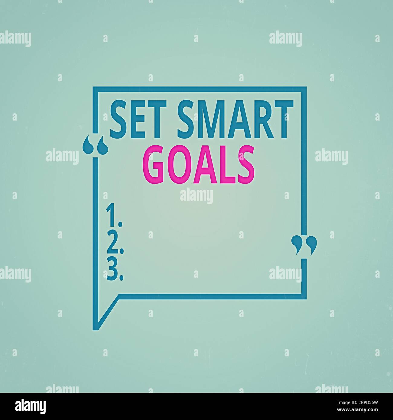 Schreiben Sie einen Hinweis mit Smart Goals. Geschäftskonzept für die ...