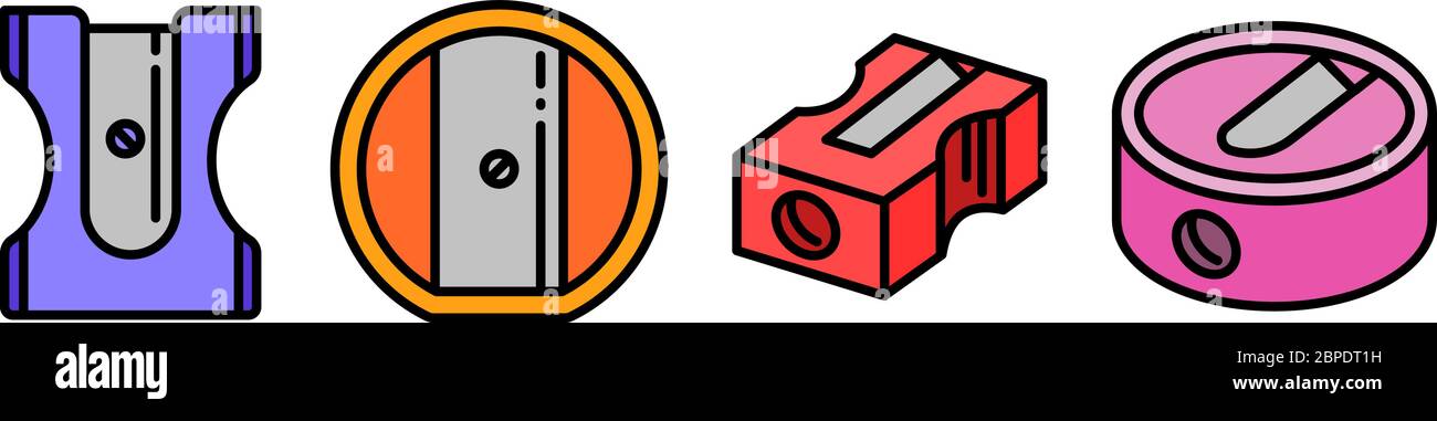 Spitzer Symbole gesetzt. Umriss Satz von Spitzer Vektor-Symbole für Web ...