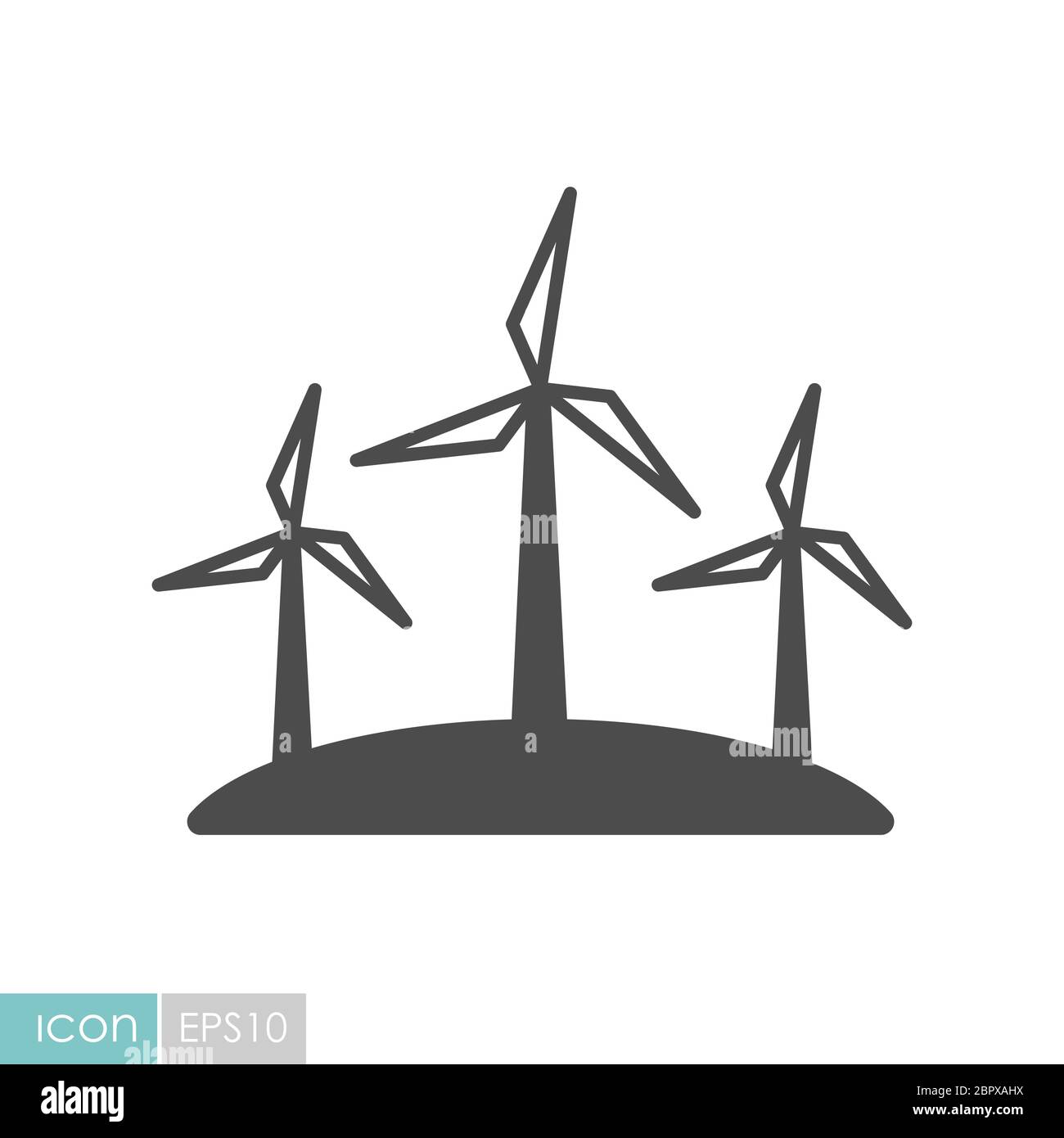 Mühle Flachbild-Symbol. Landwirtschaft unterzeichnen. Grafik Symbol für ...