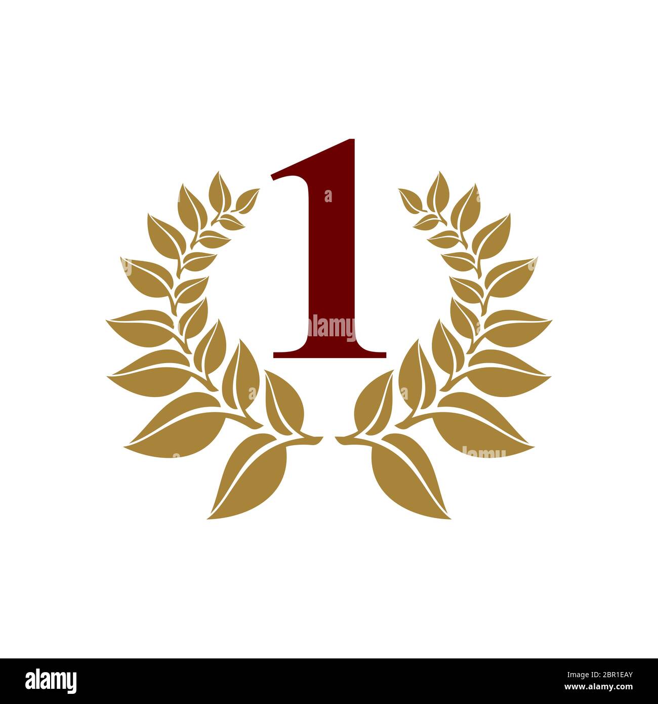 Kranz Lorbeer Wappen Logo Vorlage Illustration Design. Vektor EPS 10 ...