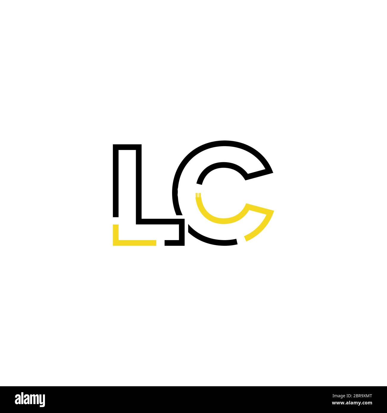 Design-Vorlagen für Symbole mit LC-Logo Stock-Vektorgrafik - Alamy