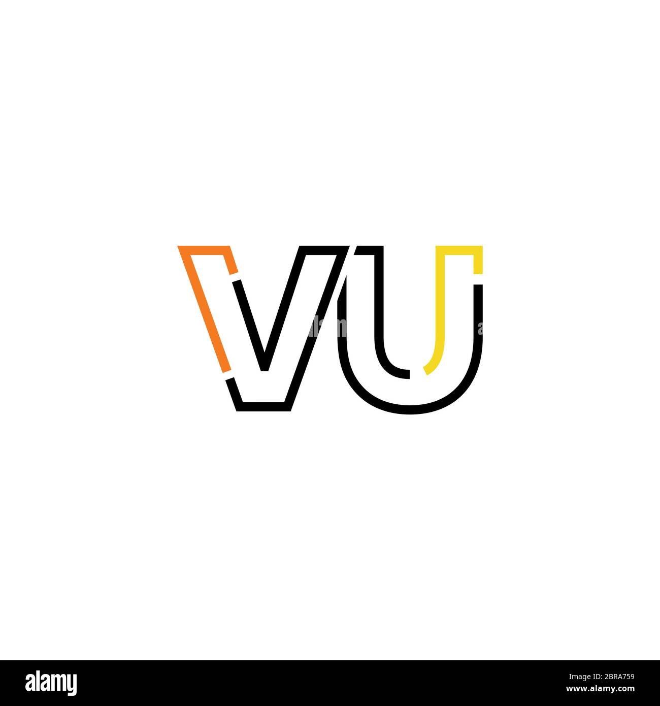 Design-Vorlagen für Symbole mit dem Letter VU Logo Stock-Vektorgrafik ...