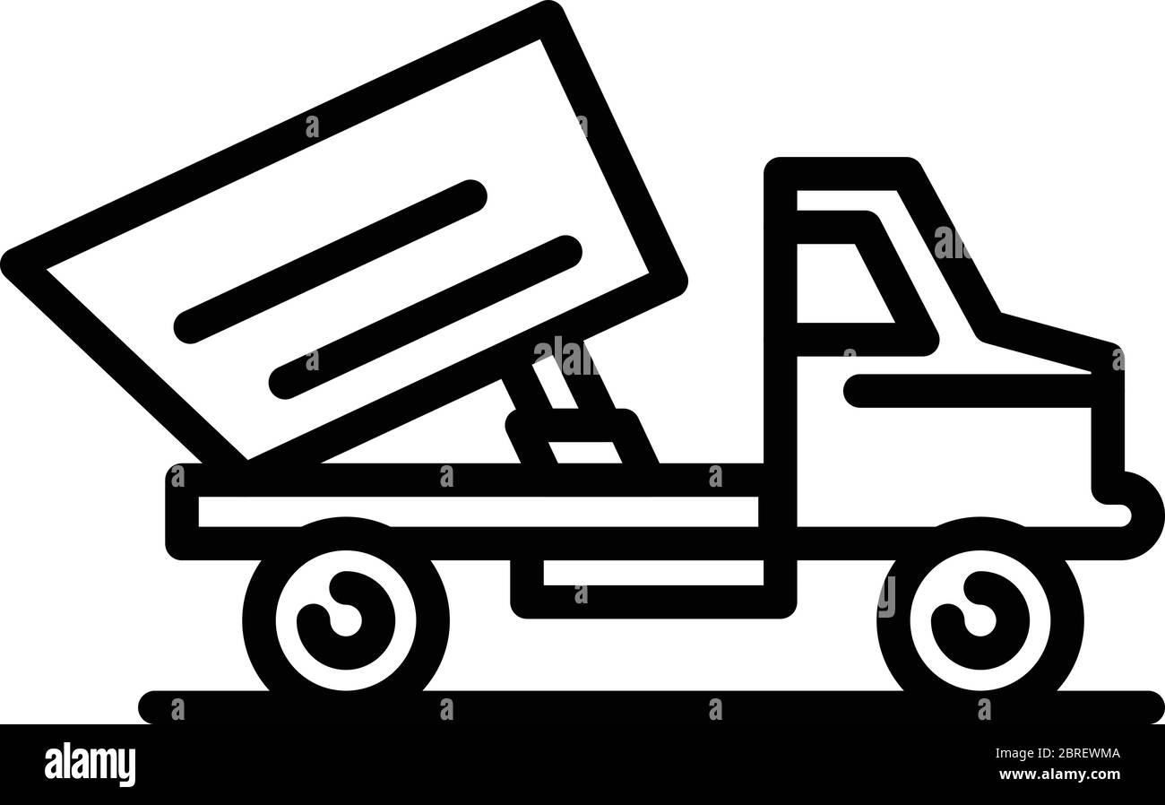 Lokales Tipper-Symbol, Umrissstil Stock-Vektorgrafik - Alamy