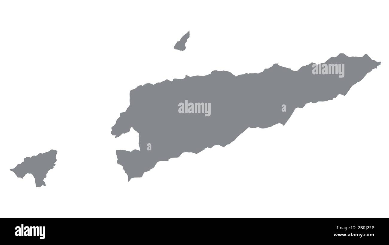 Timor Leste Karte mit Grauton auf weißem Hintergrund,Illustration ...