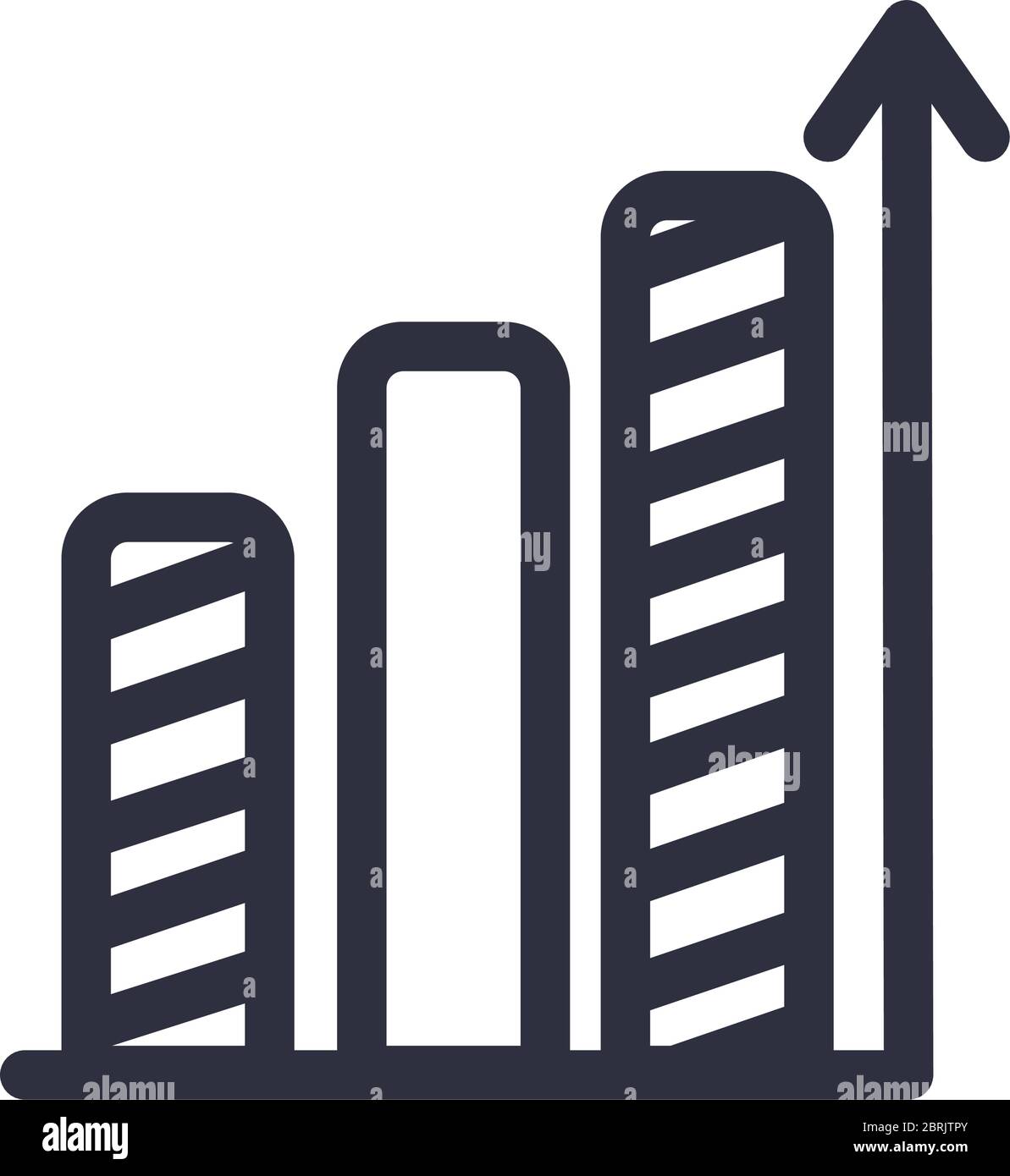Infografik Balkendiagramm Linienstil Icon Design, Daten Informationen ...