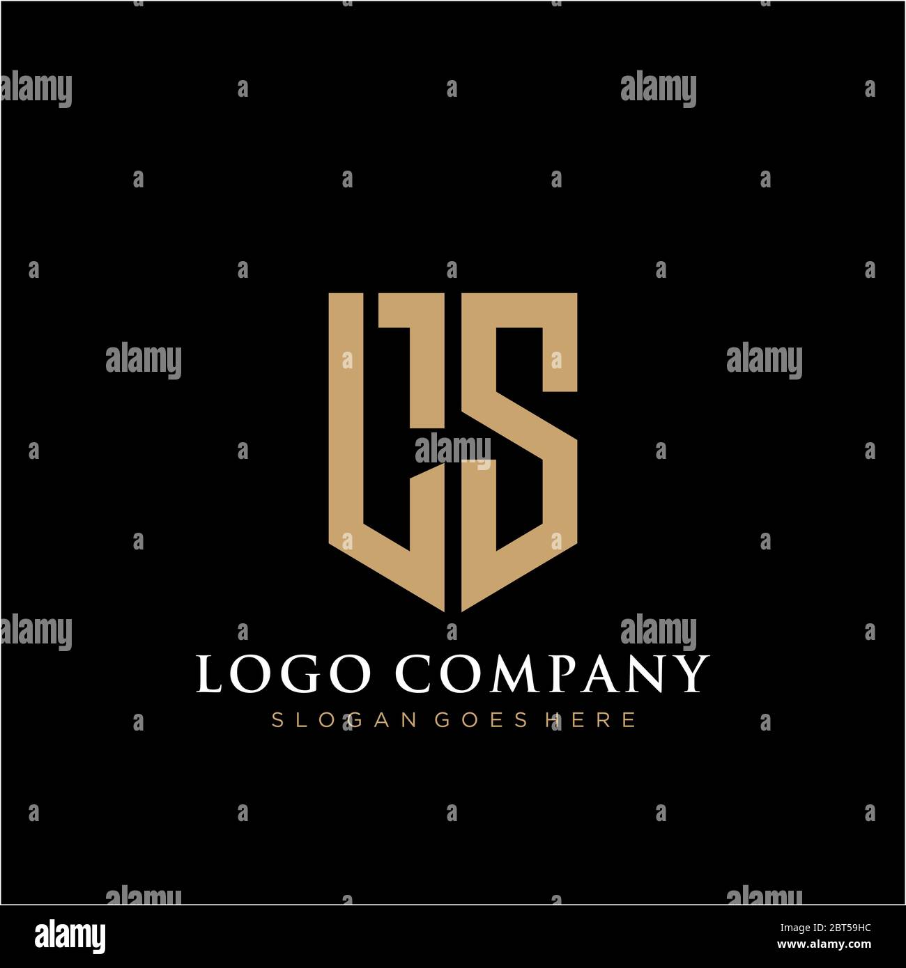Vorlage für das Logo „Initial Letter LS“-Symbol Stock-Vektorgrafik - Alamy