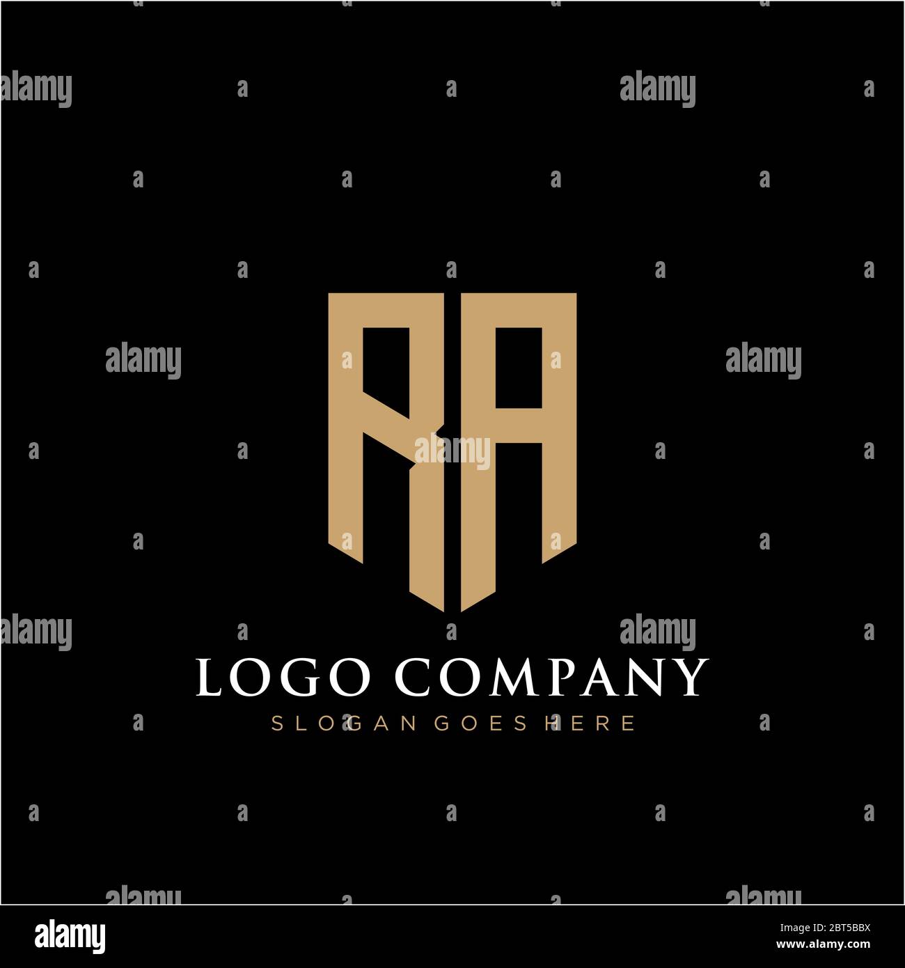 Vorlage für das ursprüngliche Logo des Letter RA-Logos Stock ...