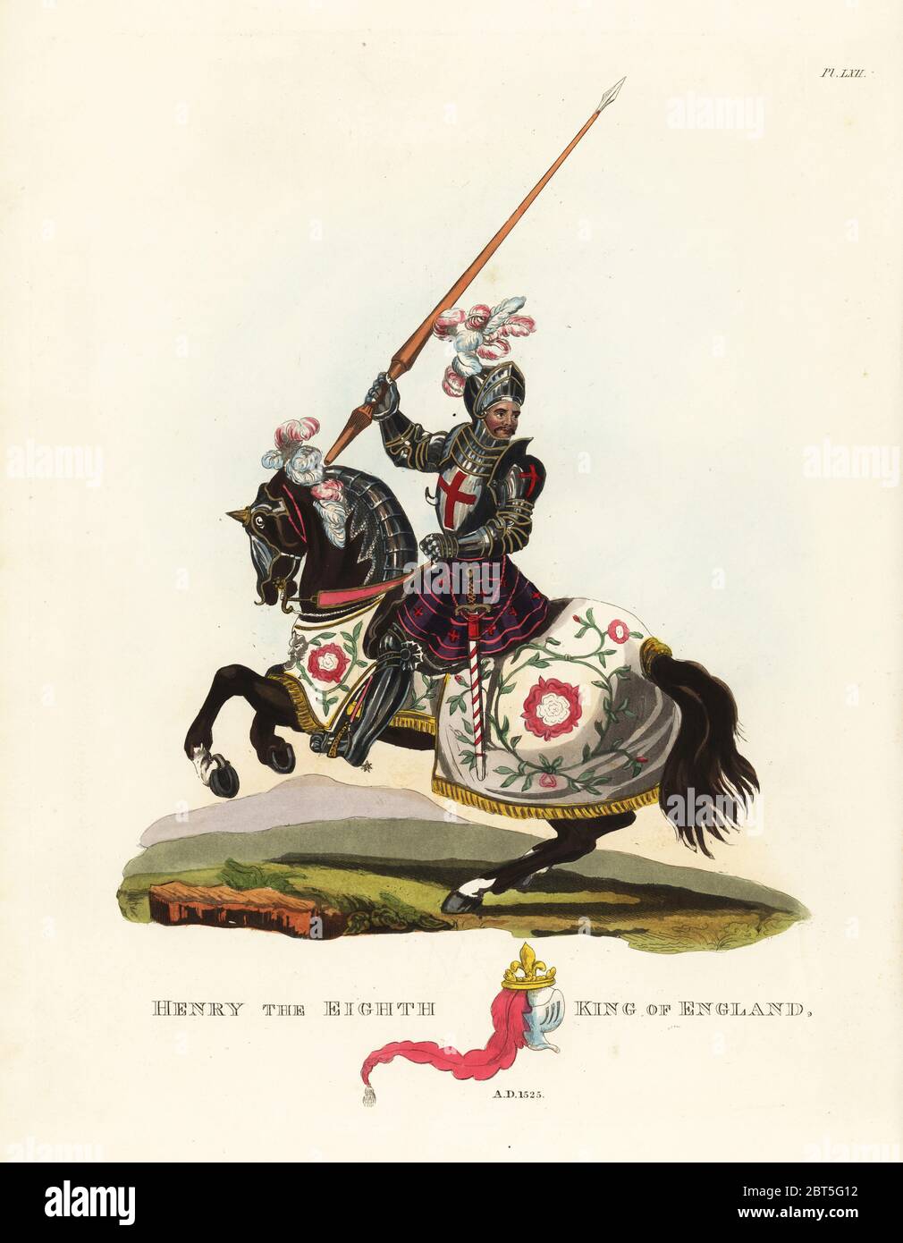 König Heinrich VIII. von England, 1595. Der König in Blue Steel Rüstung ...