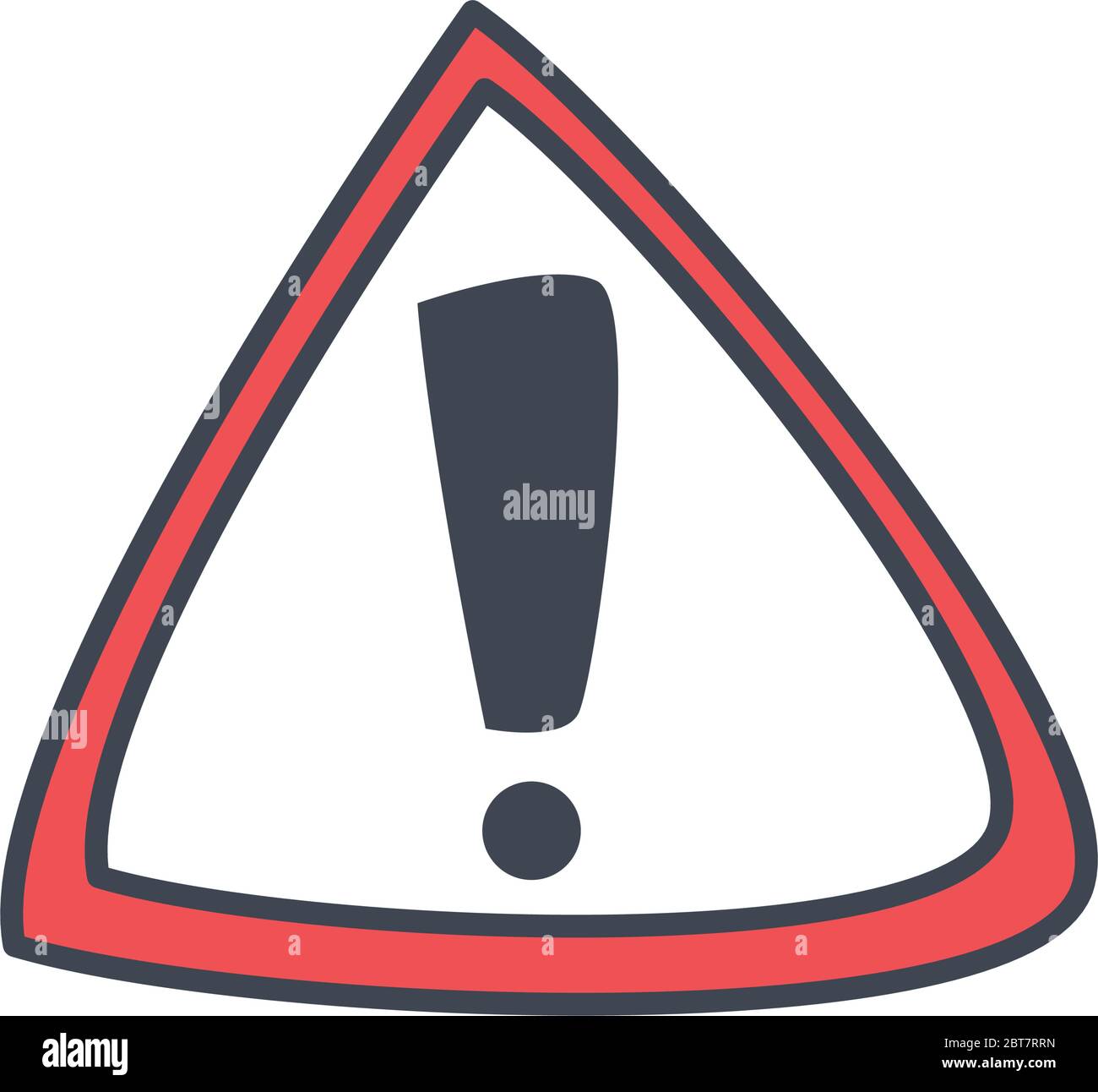Ausrufezeichen innerhalb Warndreieck flaches Design Symbol, Alarm ...