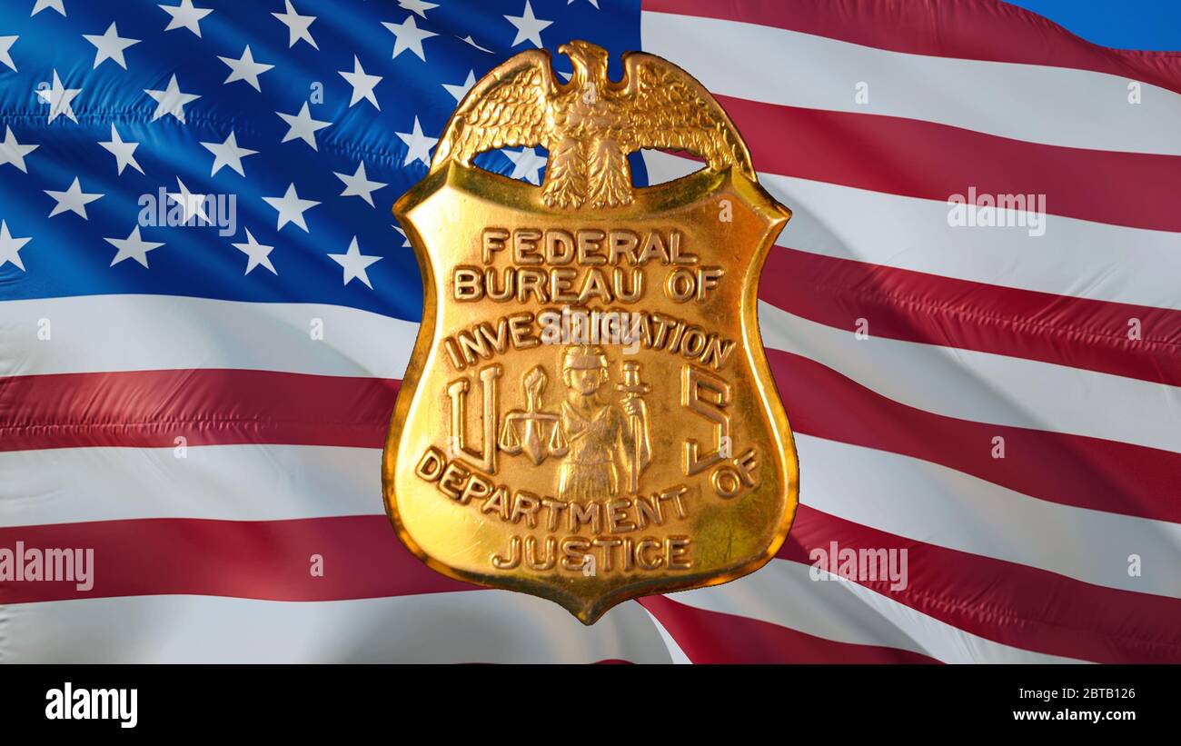 Federal Bureau of Investigation FBI Flagge USA Flagge winken im Wind ...