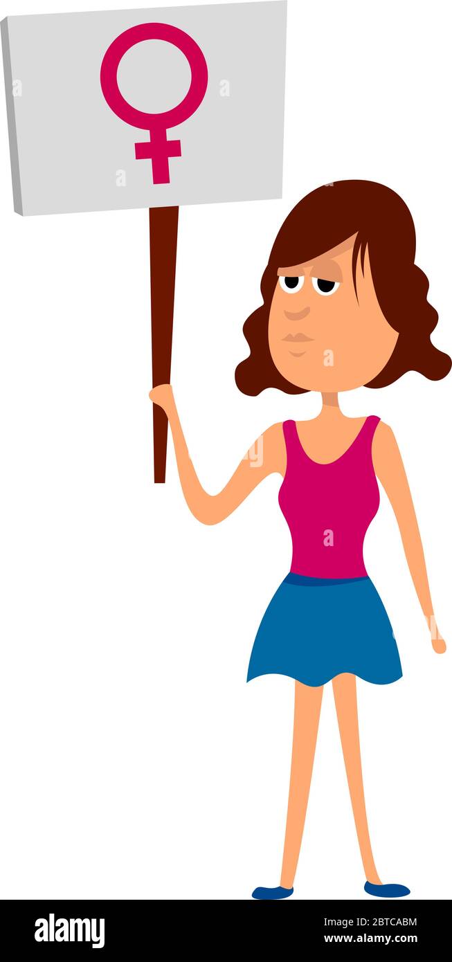 Weiße junge feministin Stock-Vektorgrafiken kaufen - Alamy