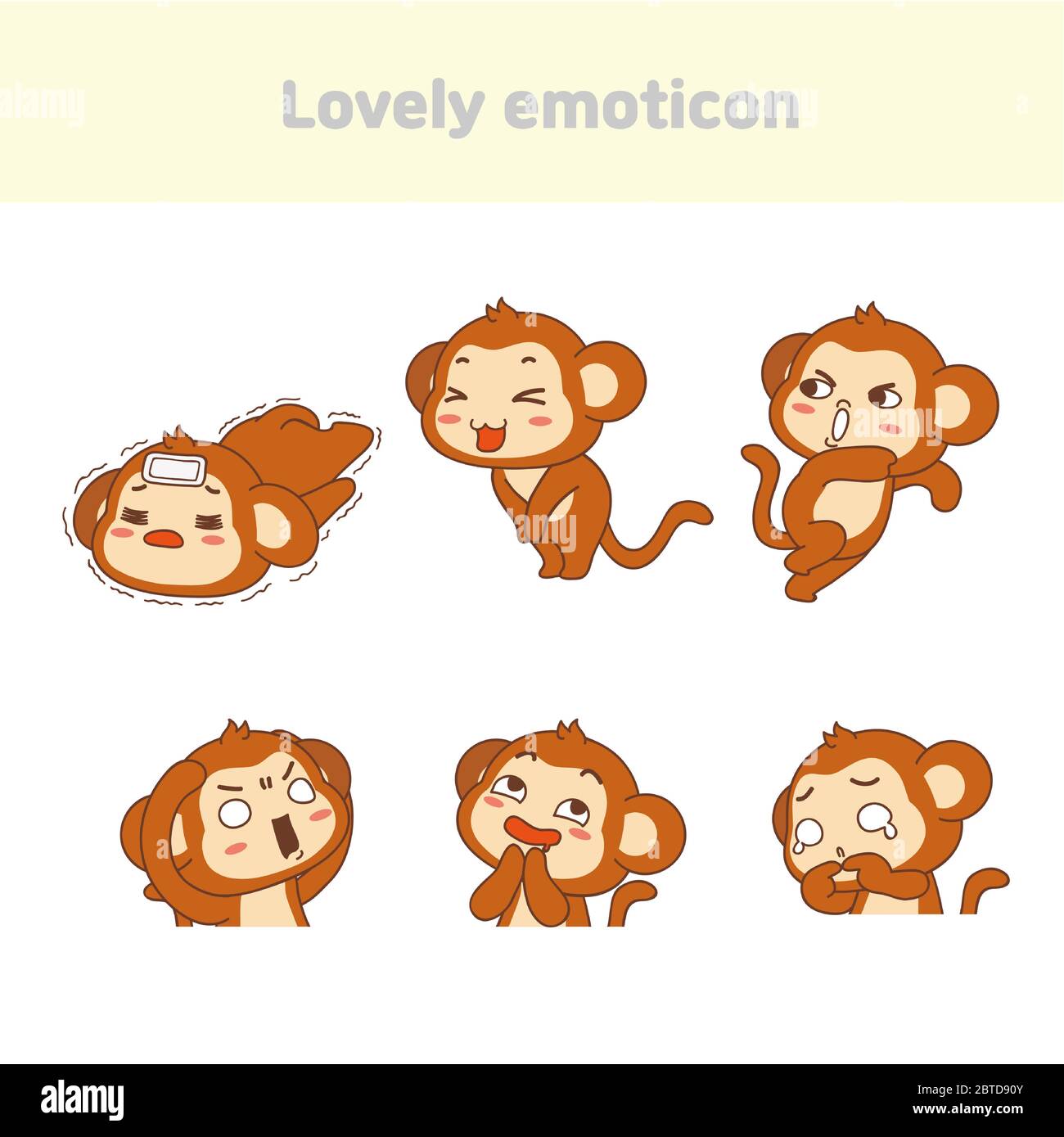 Affe emoticon Stock-Vektorgrafiken kaufen - Alamy