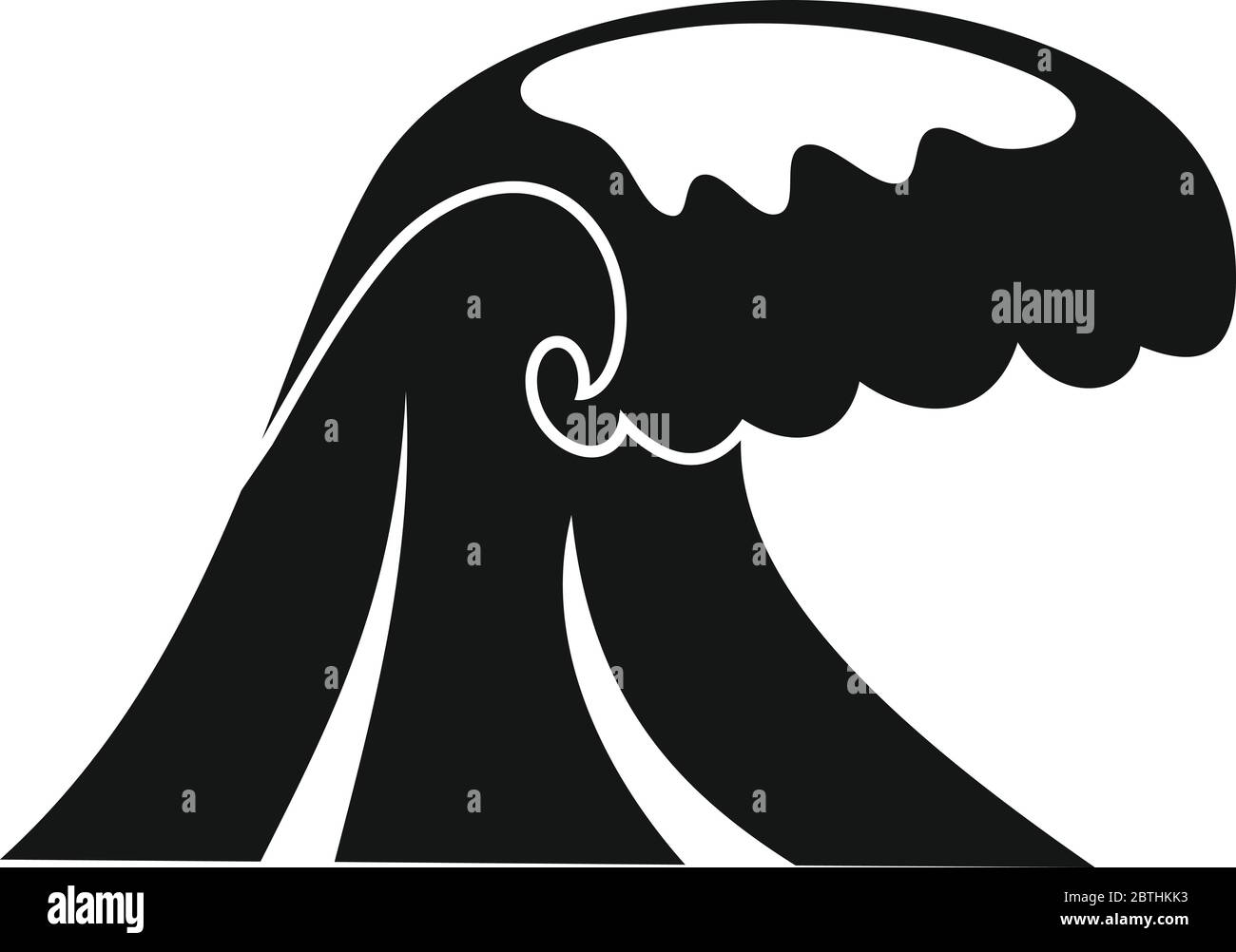 Seismisches Tsunami-Symbol. Einfache Illustration von seismischen ...