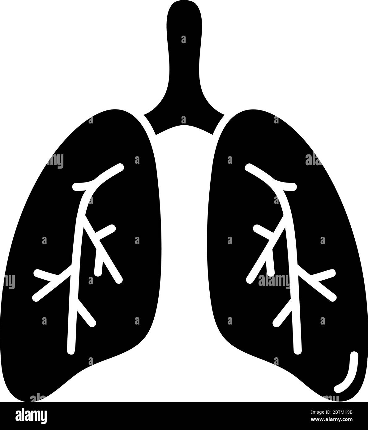 Lunge schwarzes Symbol isoliert auf weißem Hintergrund. Logo Vektor ...