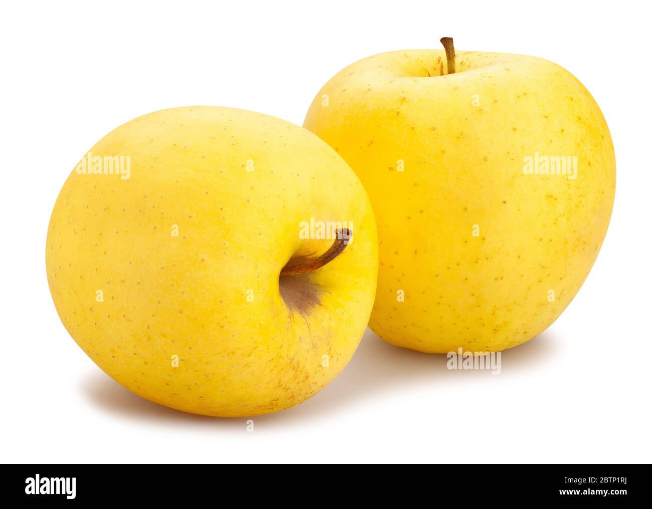 Goldener apfel lecker isoliert auf weiss -Fotos und -Bildmaterial in ...