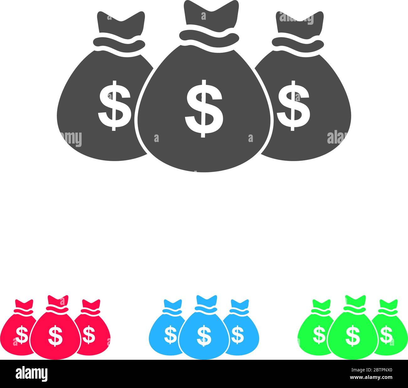 Geldbeutel Symbol flach. Farbpiktogramm auf weißem Hintergrund. Vektor ...