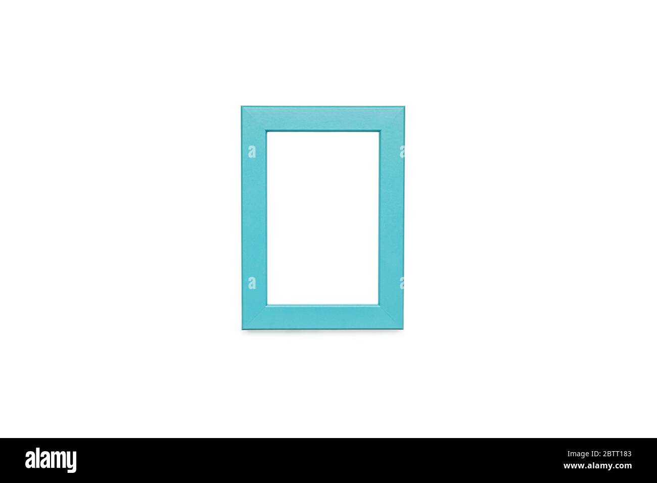 Blauer Rahmen auf weißem Hintergrund. Leerer blauer Rahmen ...