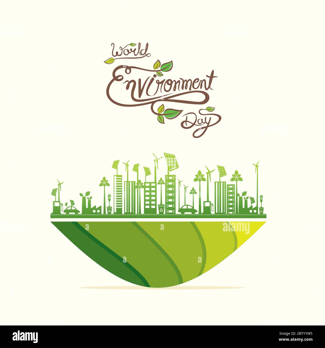 Kreative Vektor-Illustration der Welt Umwelt Tag Banner Design Stock ...