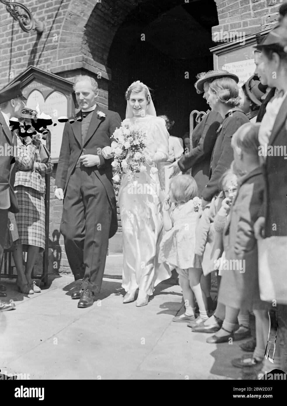 Die Hochzeit von Frau Rachel Hoare, der Tochter des Generalmajors, und ...