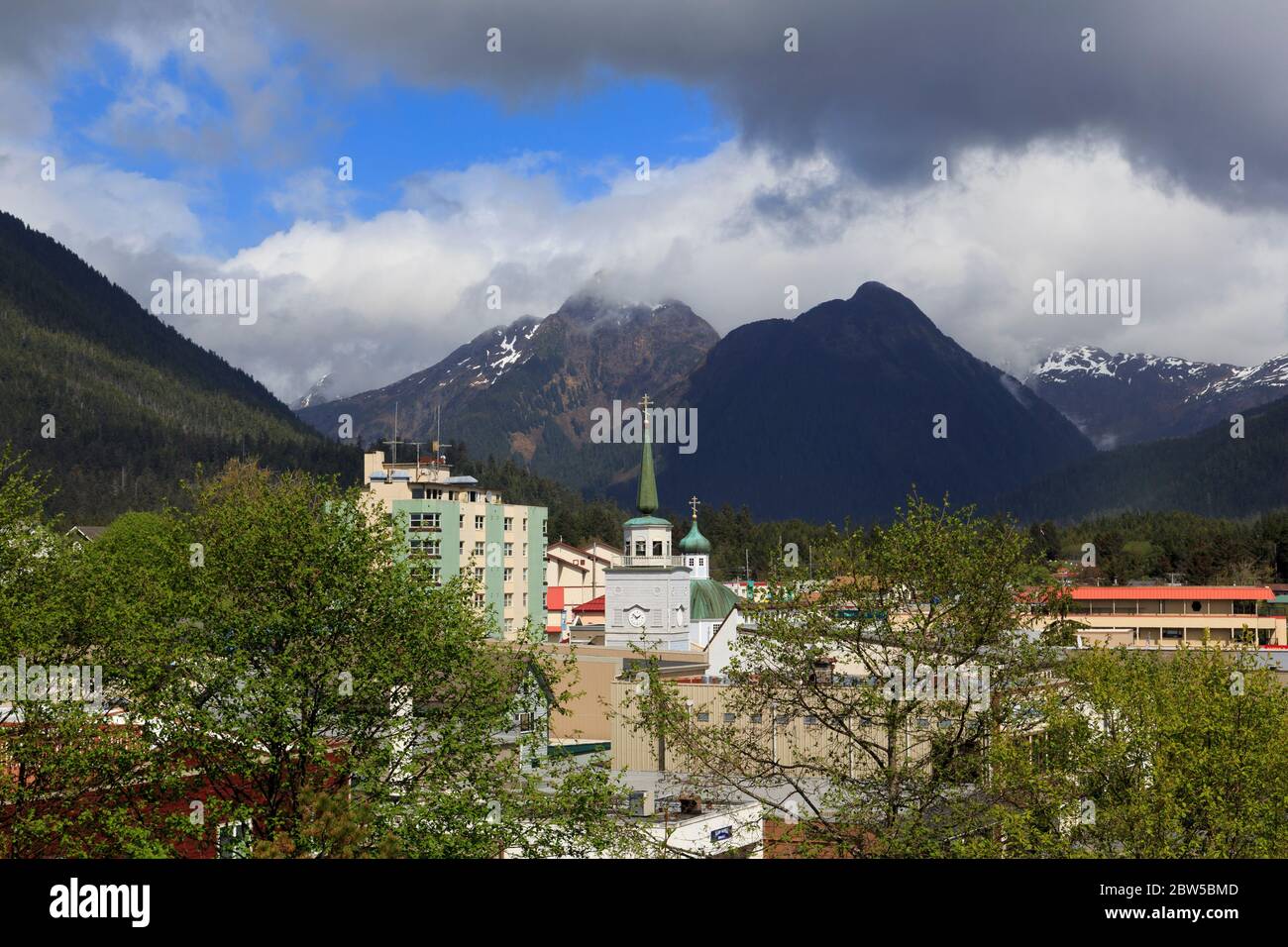 Blick vom Castle Hill Park, Sitka, Alaska, USA Stockfotografie - Alamy
