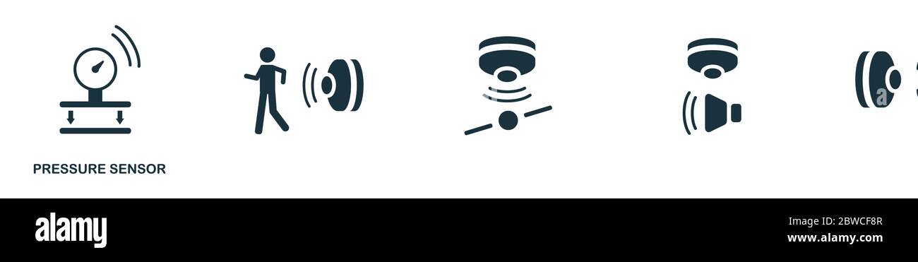 Drucksensor Symbol. Einfaches Element von Sensoren icons Collection ...