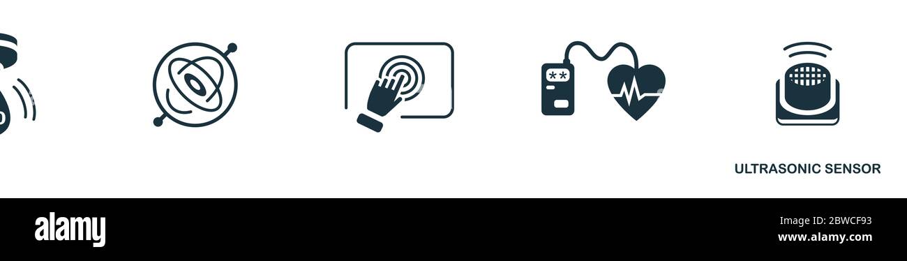 Ultraschallsensor Symbol. Einfaches Element von Sensoren icons ...
