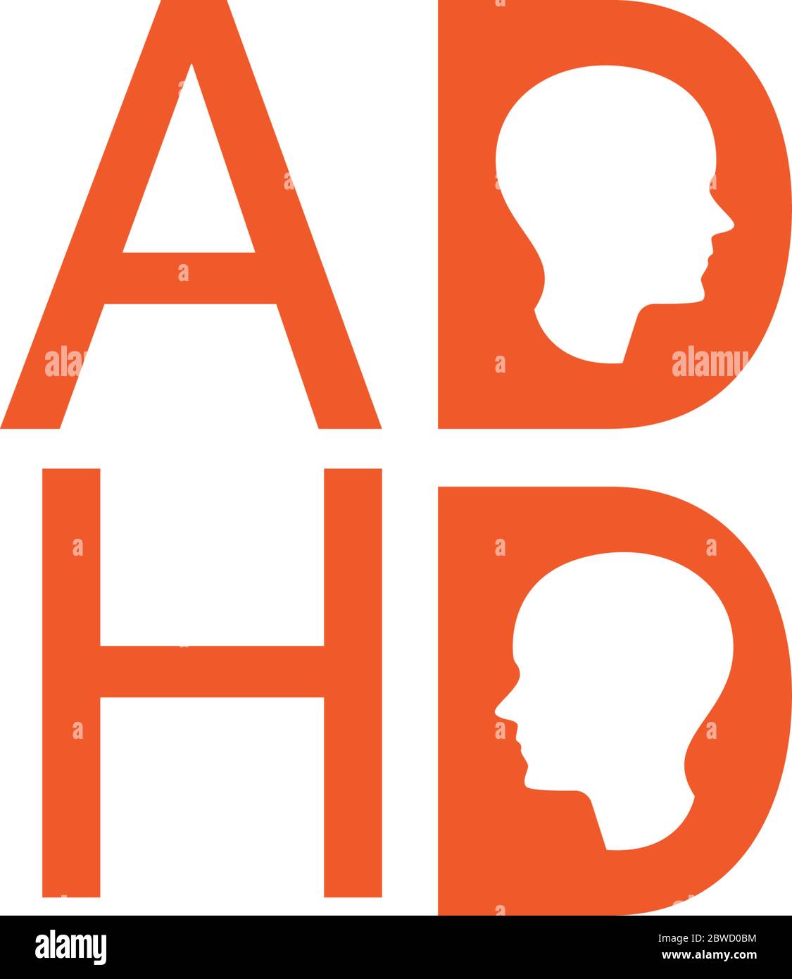 Adhs Aufmerksamkeits-Defizit-Syndrom. Medizinische Symbol Produkt Label ...