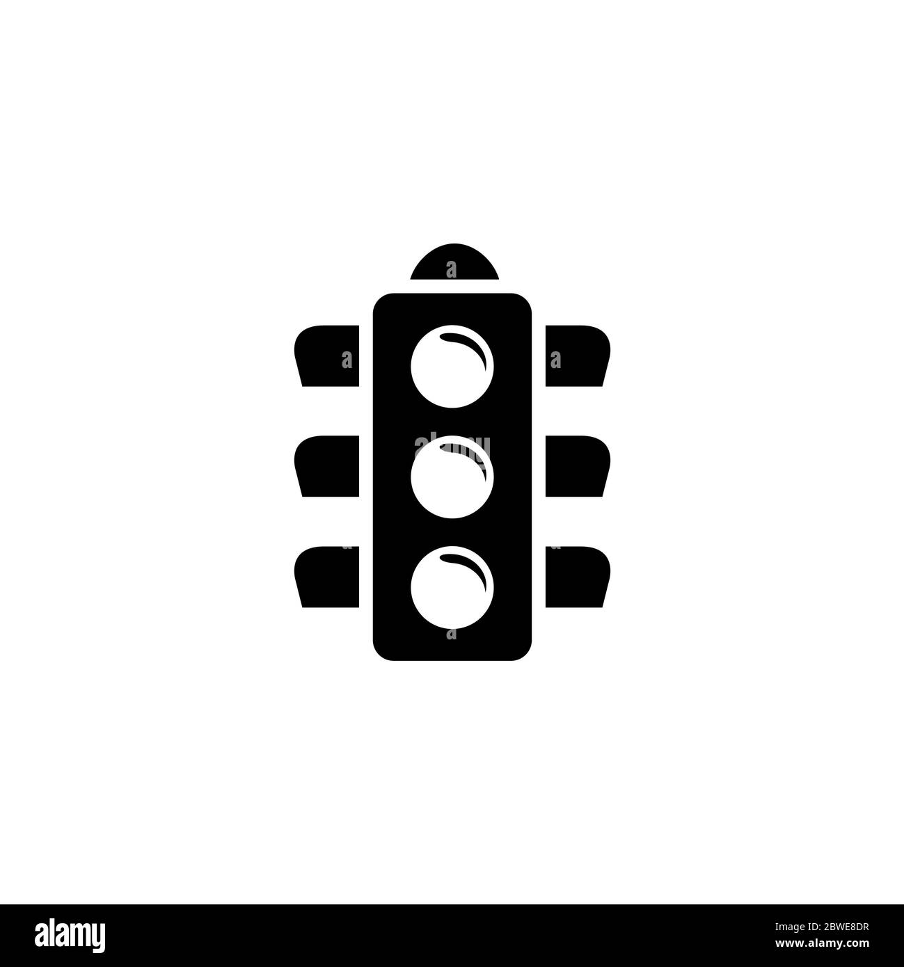 Ampel Signal Symbol in Flat Style Vektor für Apps, UI, Websites ...