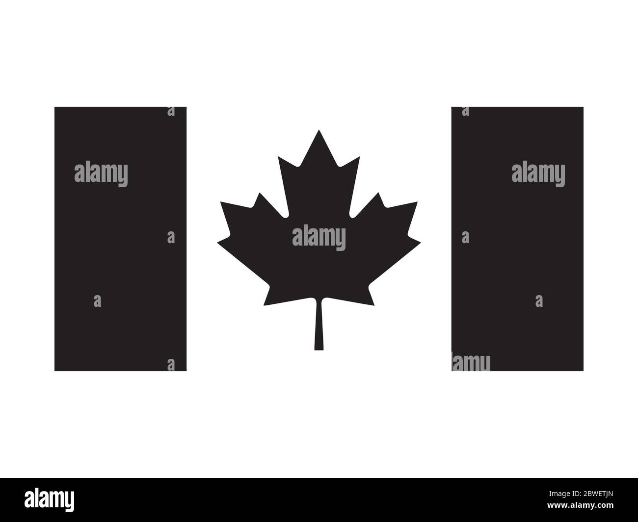 Kanada Flagge Schwarz und Weiß. Banner Mit Landeszeichen. EPS ... Kanada Flagge Schwarz und Weiß. Banner Mit Landeszeichen. EPS ...